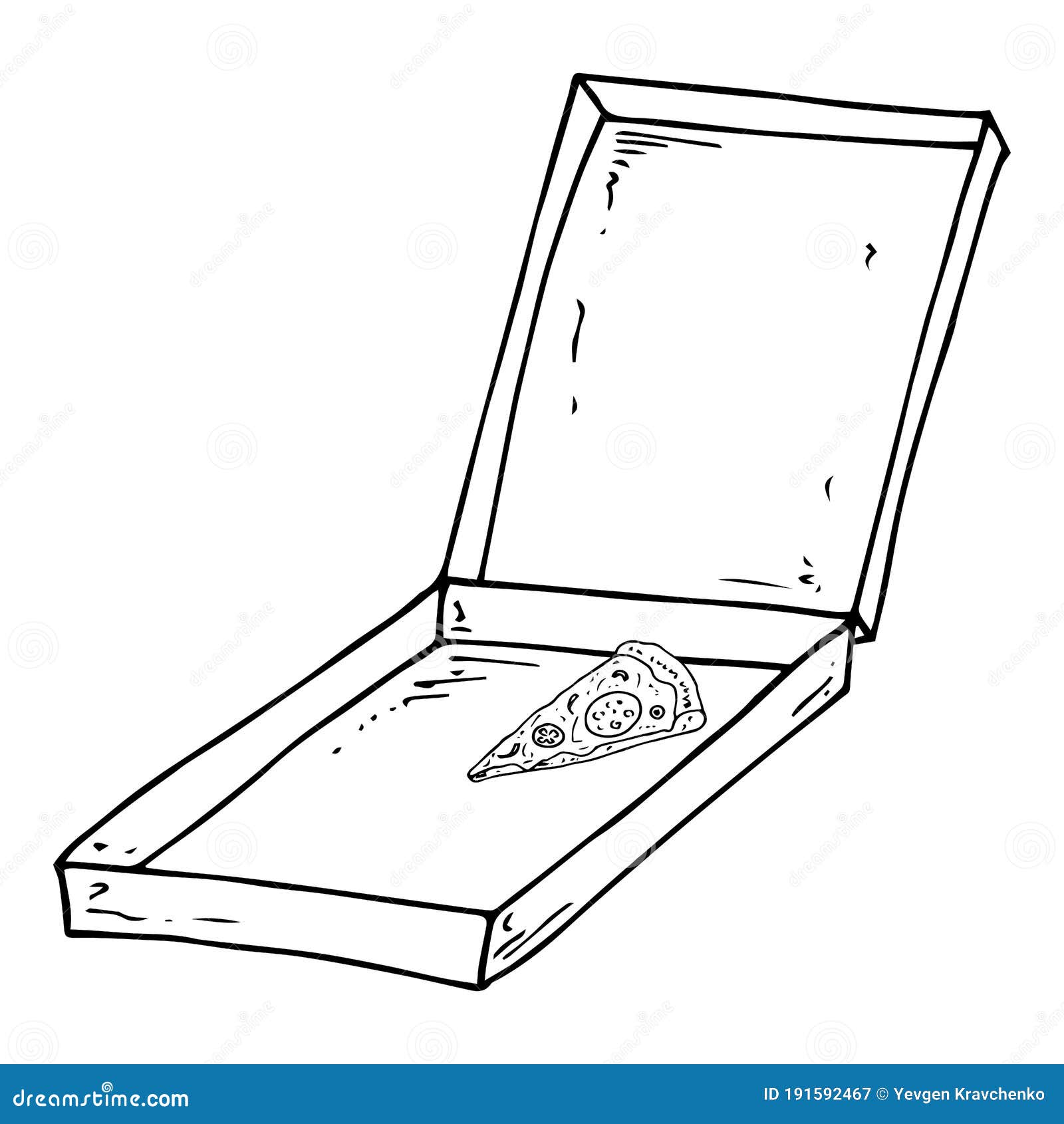 Slice of Pizza in the Box Icon. Vector Illustration of Leftover Pizza ... Slice of Pizza in the Box Icon. Vector Illustration of Leftover Pizza ...