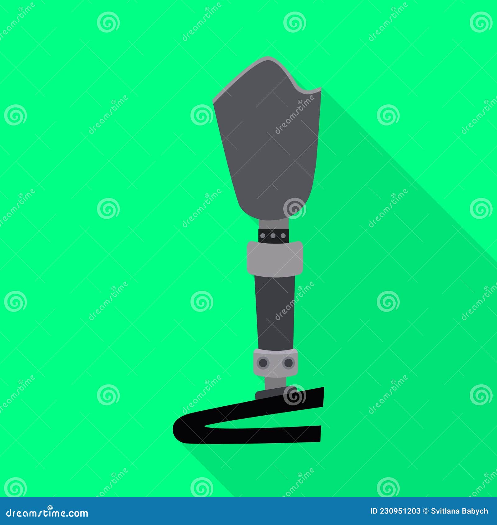 Vector Illustration of Leg and Prosthesis Symbol. Web Element of Leg ...