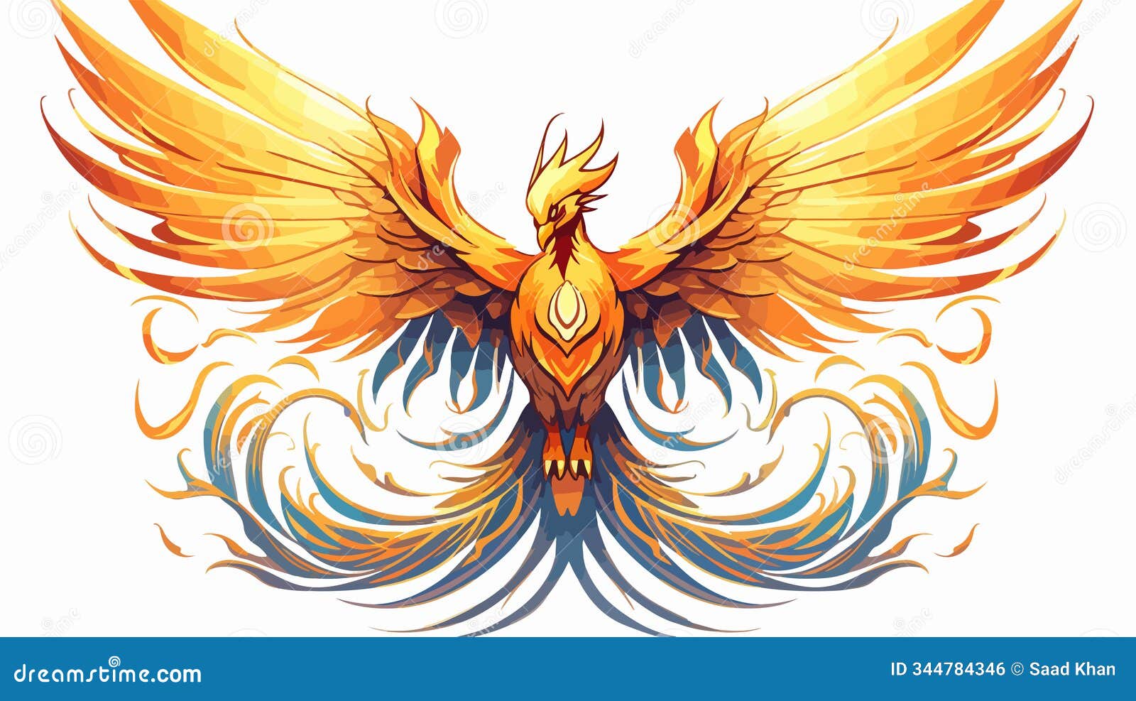 Phoenix Cartoon Illustration BW Royalty-Free Stock Photo ...
