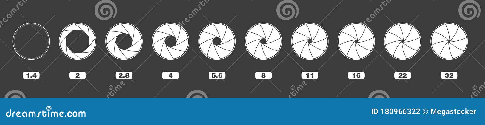 Vector Illustration of a Lens Aperture Stock Vector - Illustration of ...