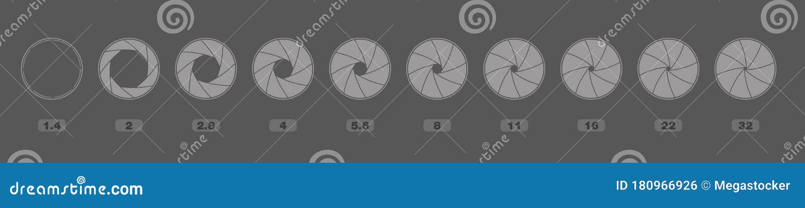 Vector Illustration of a Lens Aperture Stock Vector - Illustration of ...