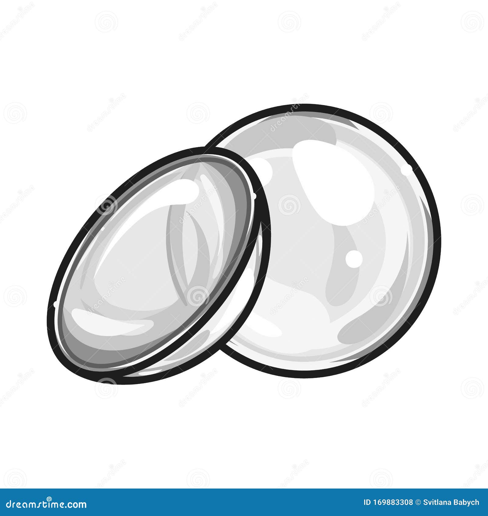 Vector Illustration of Lense and Contact Symbol. Web Element of Lense ...
