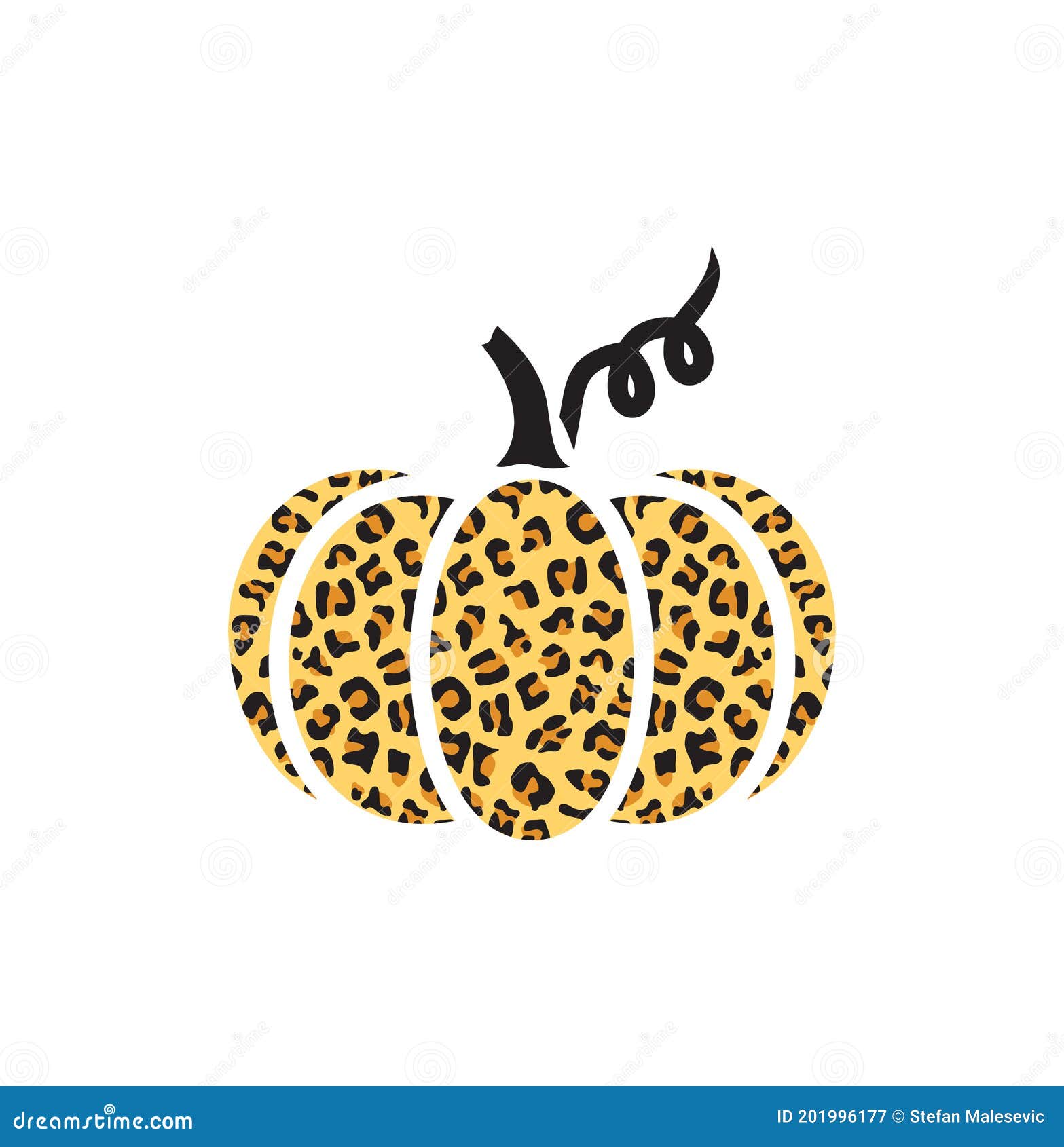 Leopard skin pumpkin stock vector. Illustration of spotted - 201996177