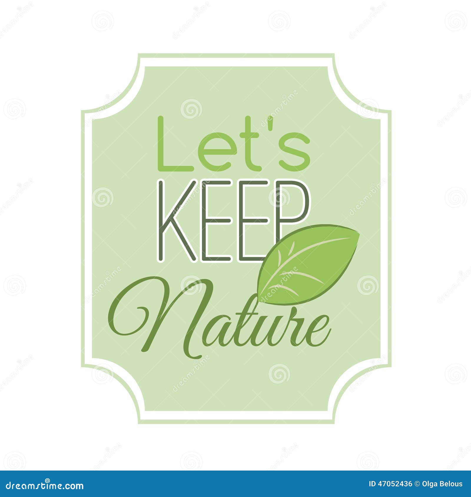 Vector Illustration. Let S Keep Nature Stock Vector - Illustration of ...