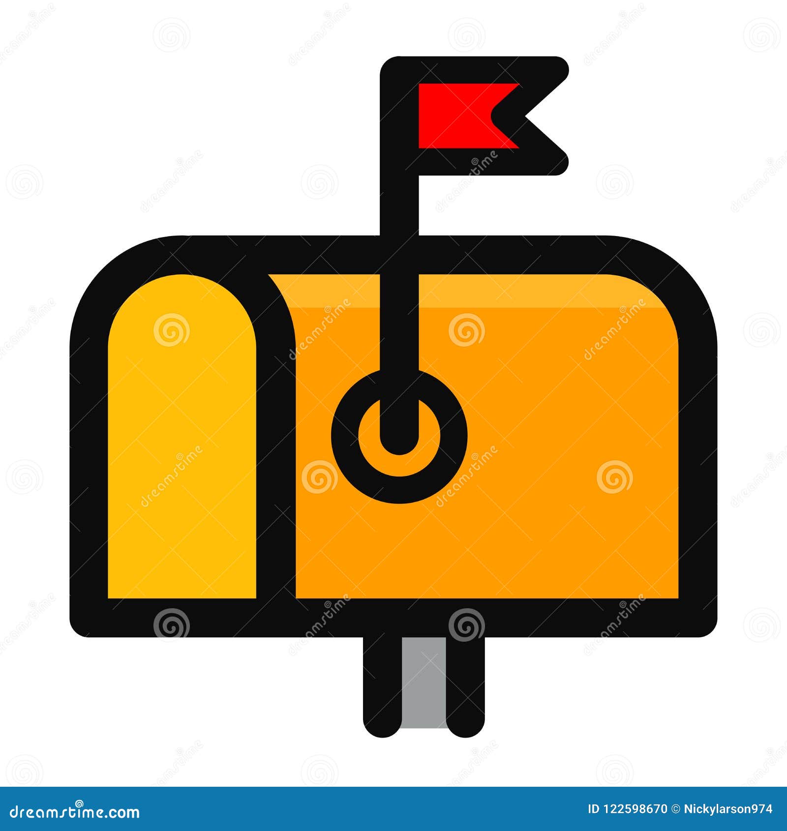 Vector Letter Box Icon Design Stock Vector - Illustration of color ...
