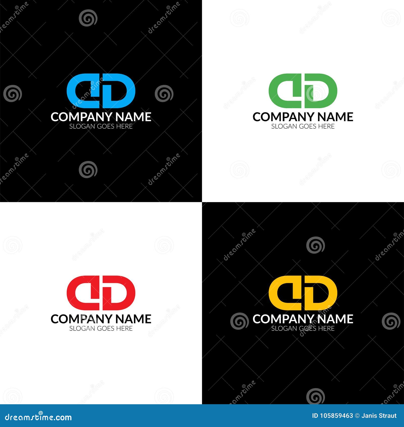Vector Illustration. Letter D and D Logo, Icon Flat and Vector Design ...
