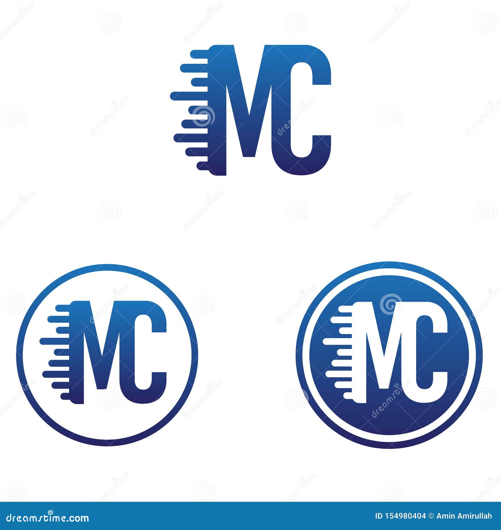 Vector Illustration Letter M and C with Circle Icon Logo Design Stock ...