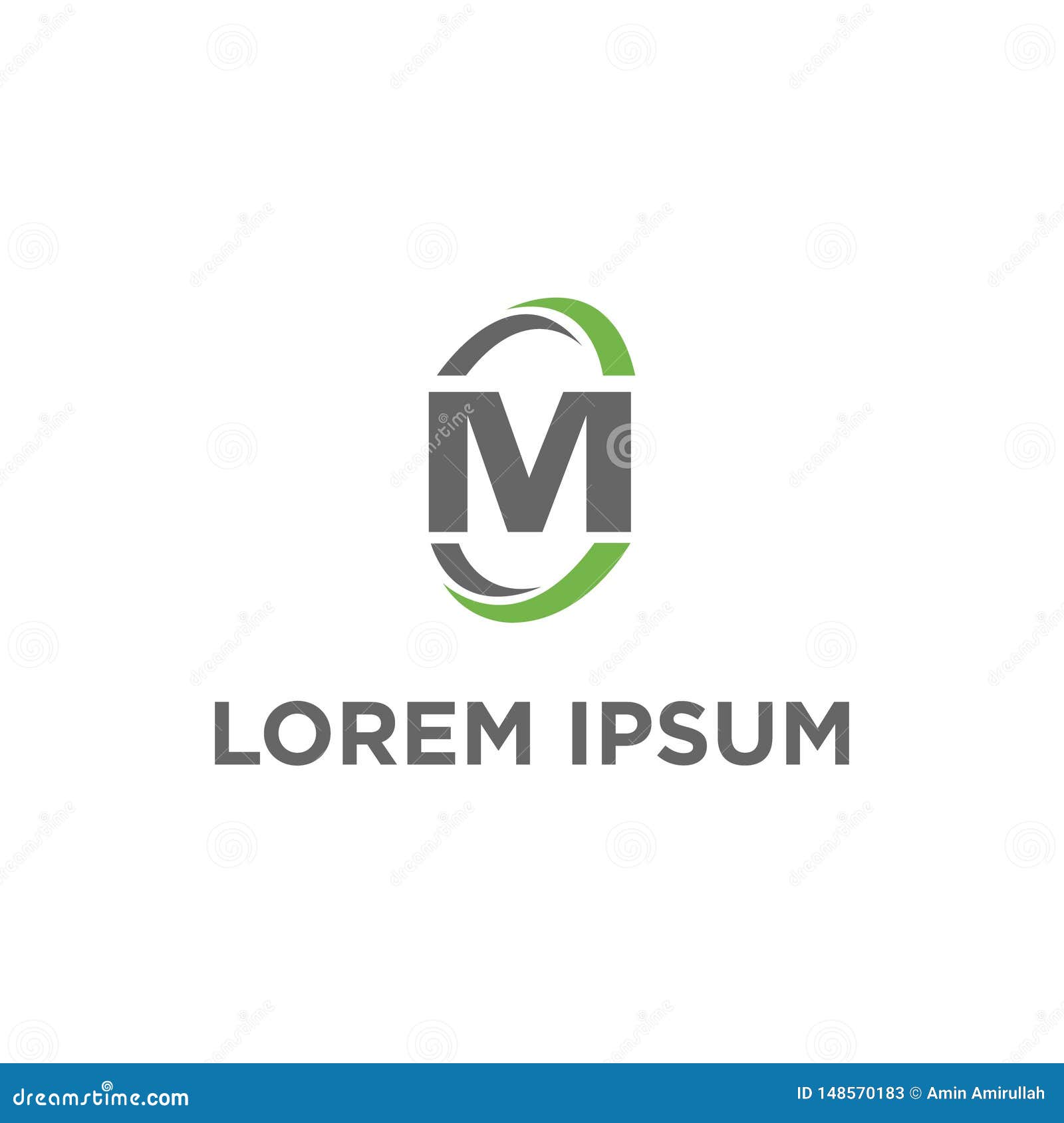 Vector Illustration Letter M Circle Icon Logo Design Stock Vector ...