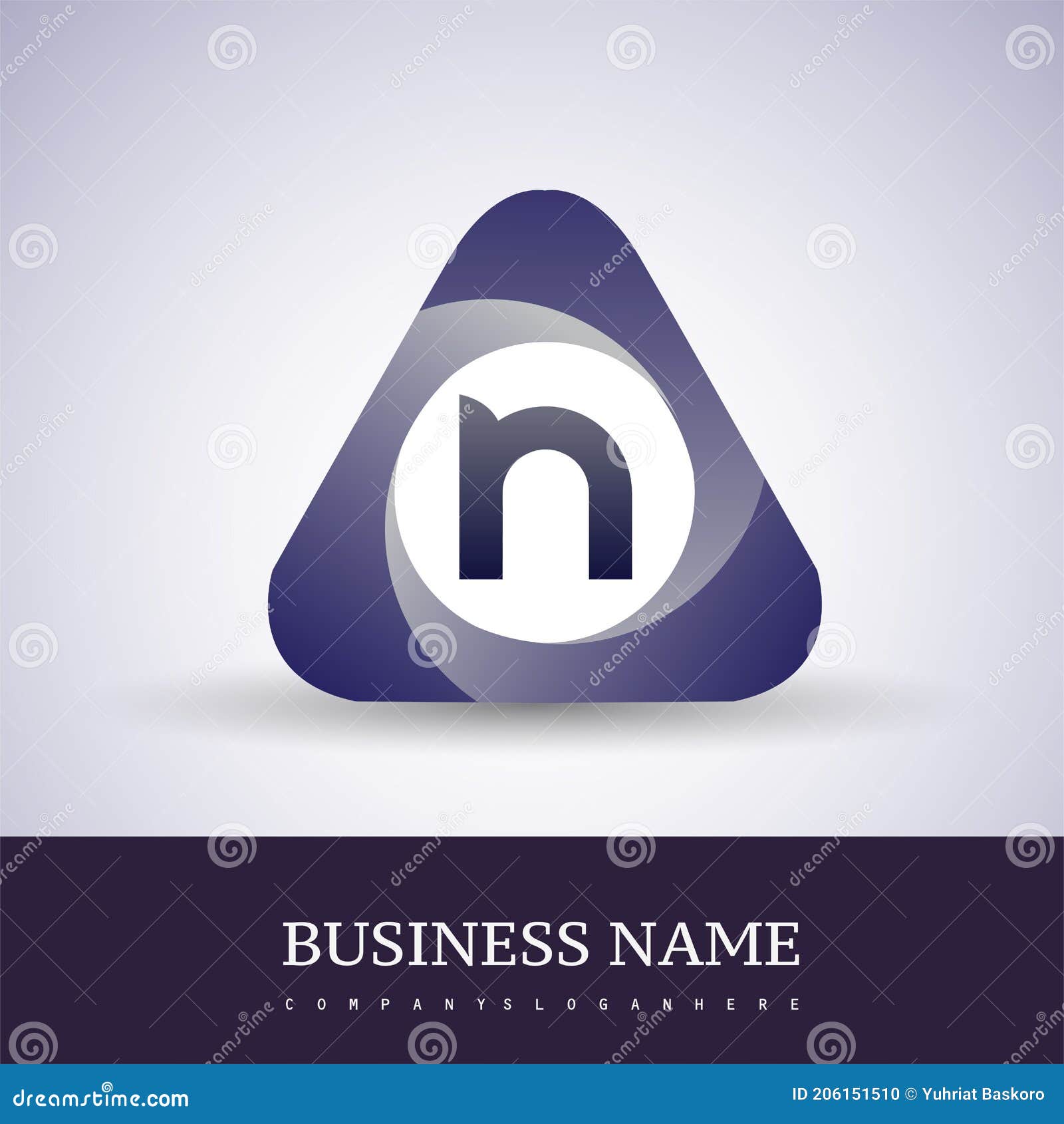 Vector Illustration of Letter N in Triangle Stock Vector - Illustration ...