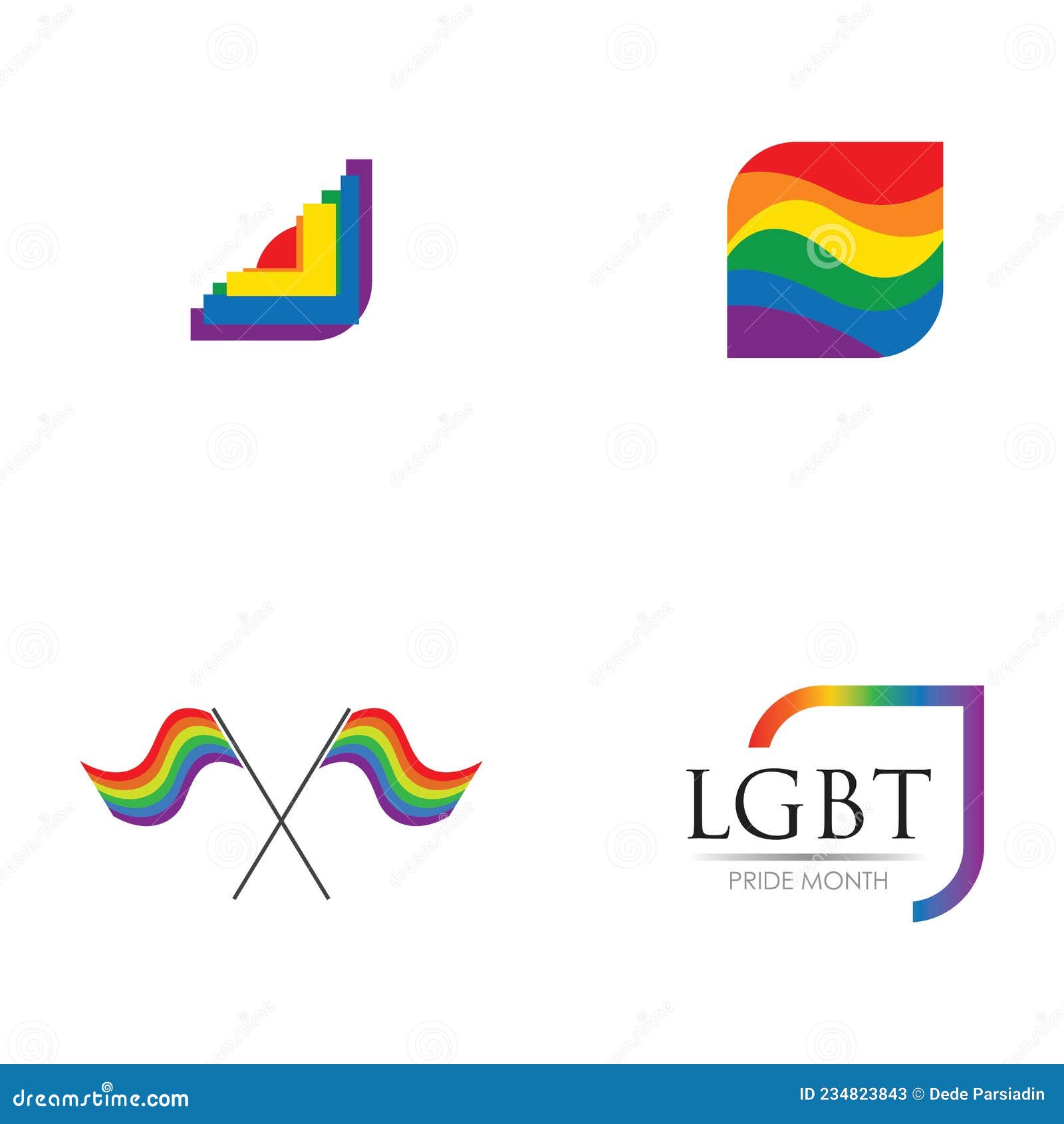 Vector Illustration of LGBT Logo Symbol Template - Vector Stock Vector ...