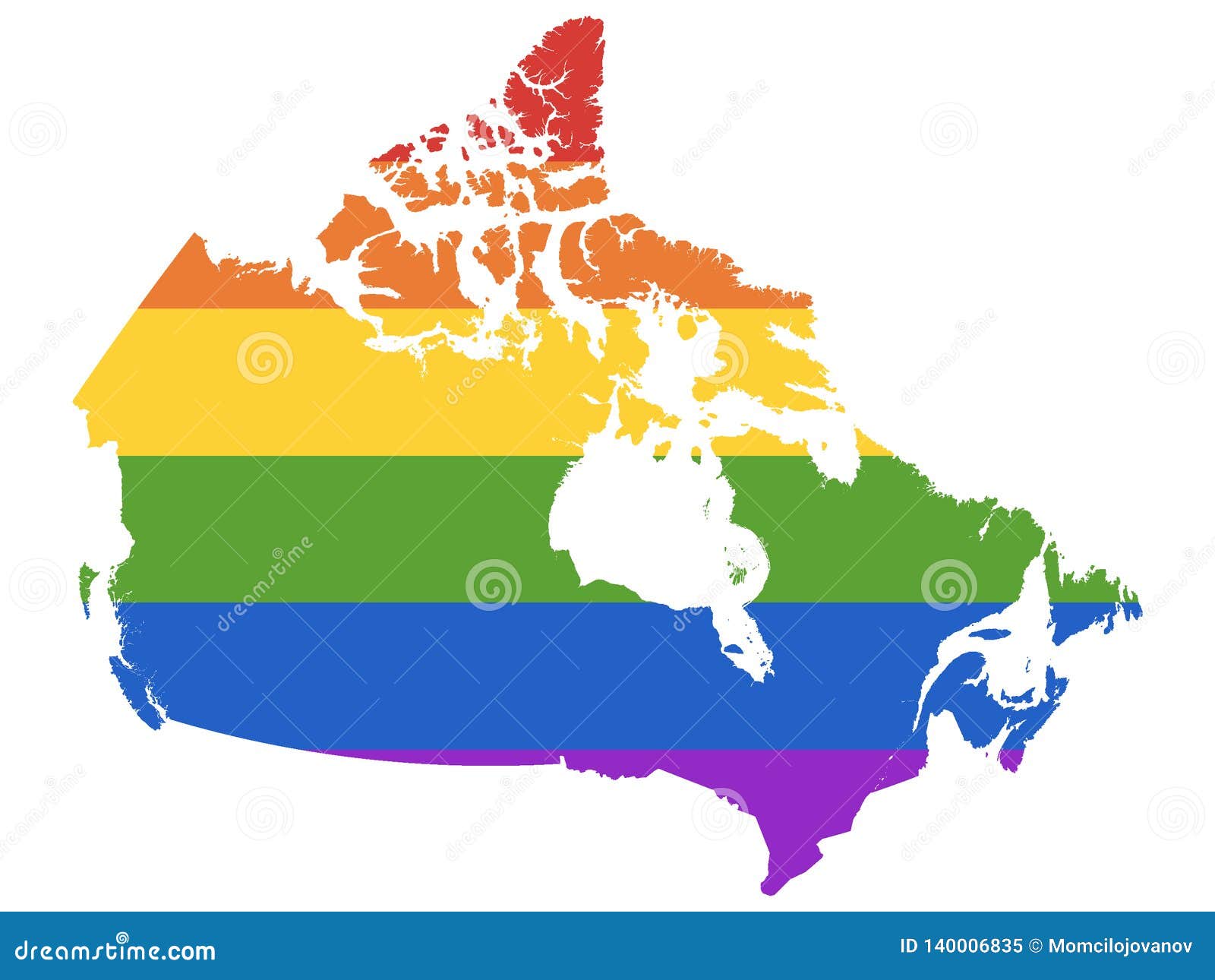 LGBT Rainbow Map of Canada stock vector. Illustration of paraguay ...