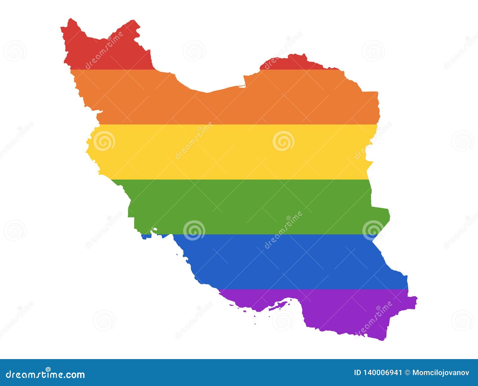 LGBT Rainbow Map of Iran stock vector. Illustration of morocco - 140006941
