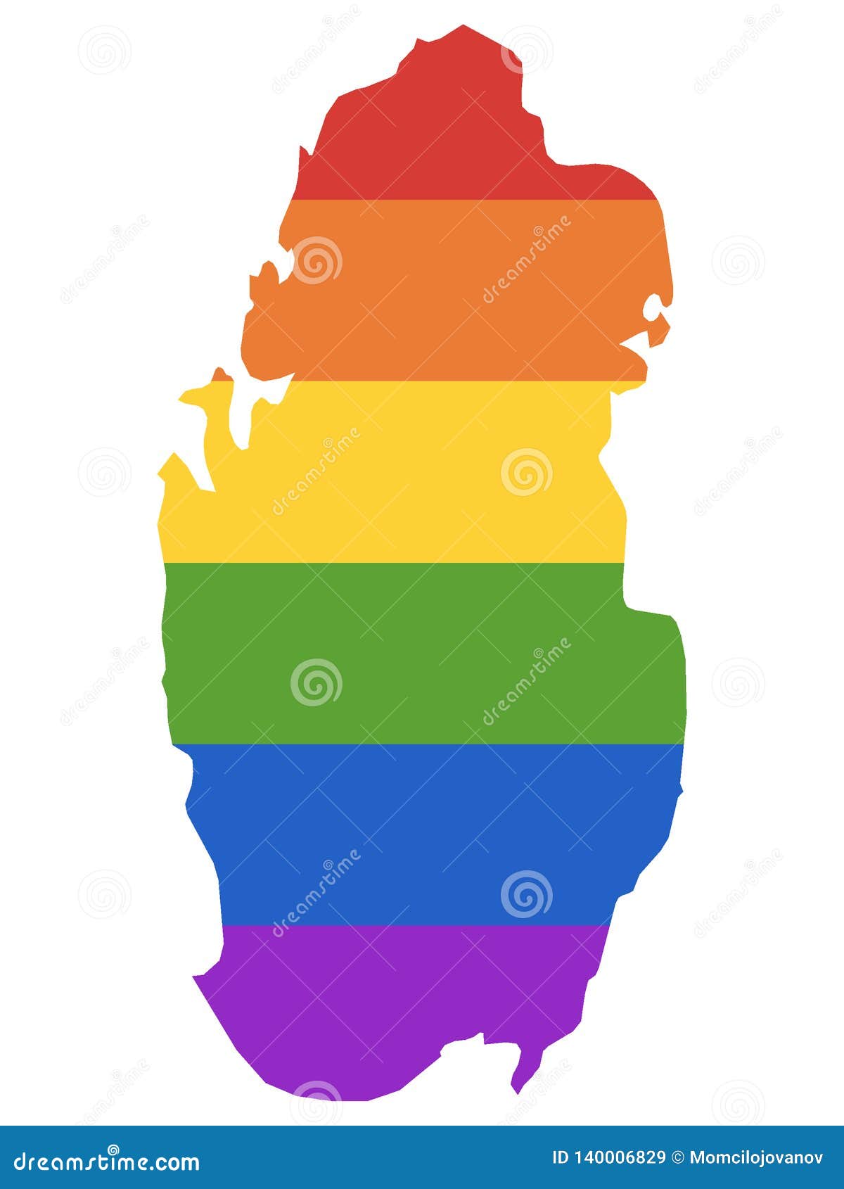 LGBT Rainbow Map of Qatar stock vector. Illustration of lgbt - 140006829
