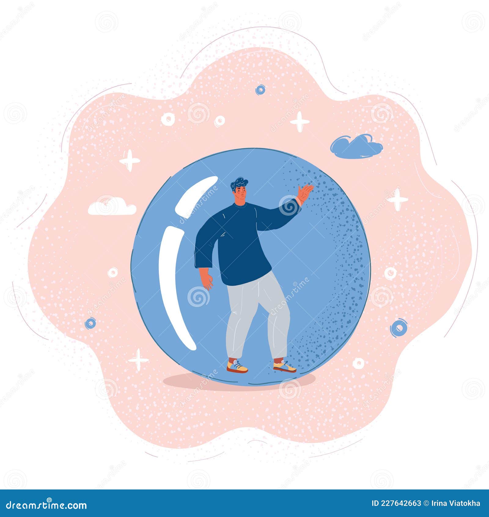 Vector Illustration of Life Inside the Bubble Stock Vector ...