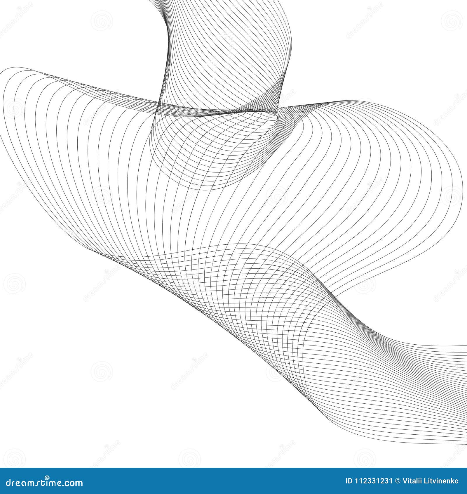 Vector Illustration. Light Bright Colors Linear Wavy Lines for Backdrop ...