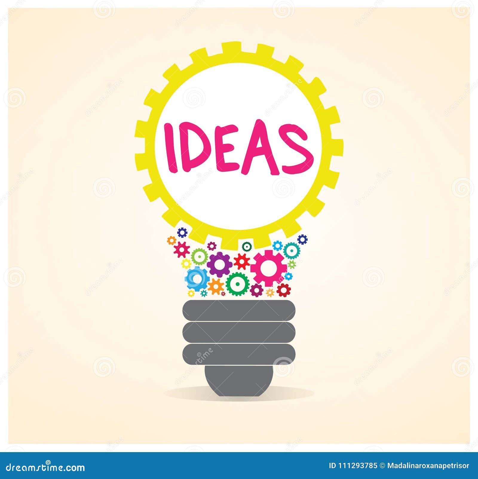 Ideas Inside a Gear Light Bulb Vector Design Stock Vector ... Ideas Inside a Gear Light Bulb Vector Design Stock Vector ...