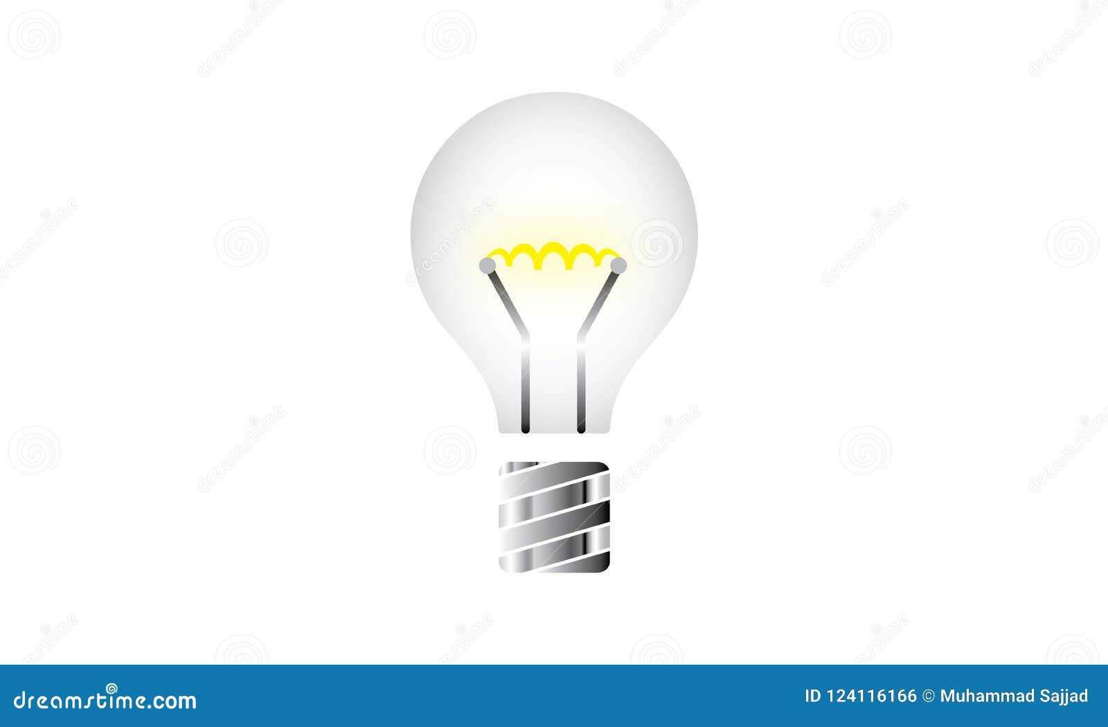 White Light Bulb Shining - Energy and Idea Symbol - Creative Concept ...