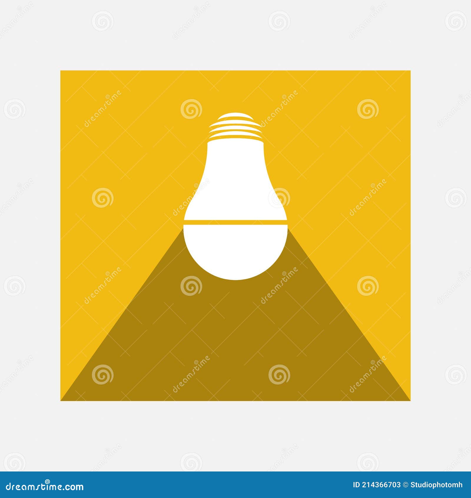Vector Illustration. the Light Bulb Shines Stock Vector - Illustration ...