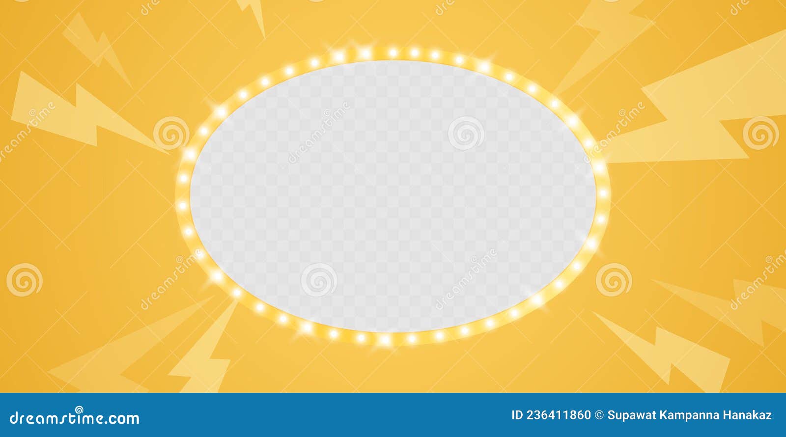 Vector Illustration of a Light Frame, a Light Sign, a Festival, an ...