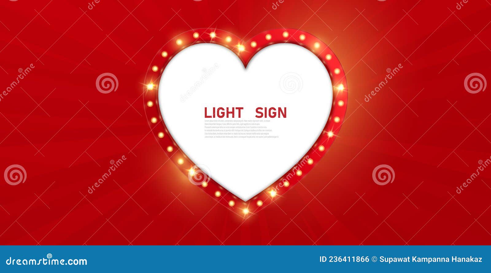 Vector Illustration of a Light Frame, a Light Sign, a Festival, an ...