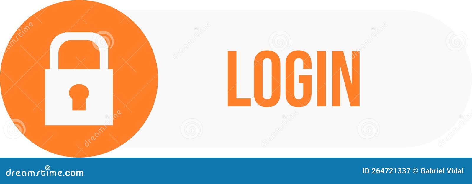Login Button. Button for Login. Orange Login Button. Stock Vector ...