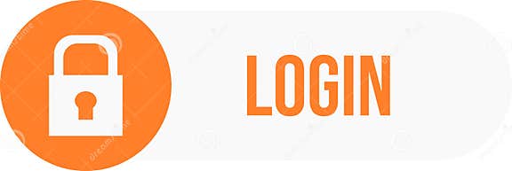 Login Button. Button for Login. Orange Login Button. Stock Vector ...