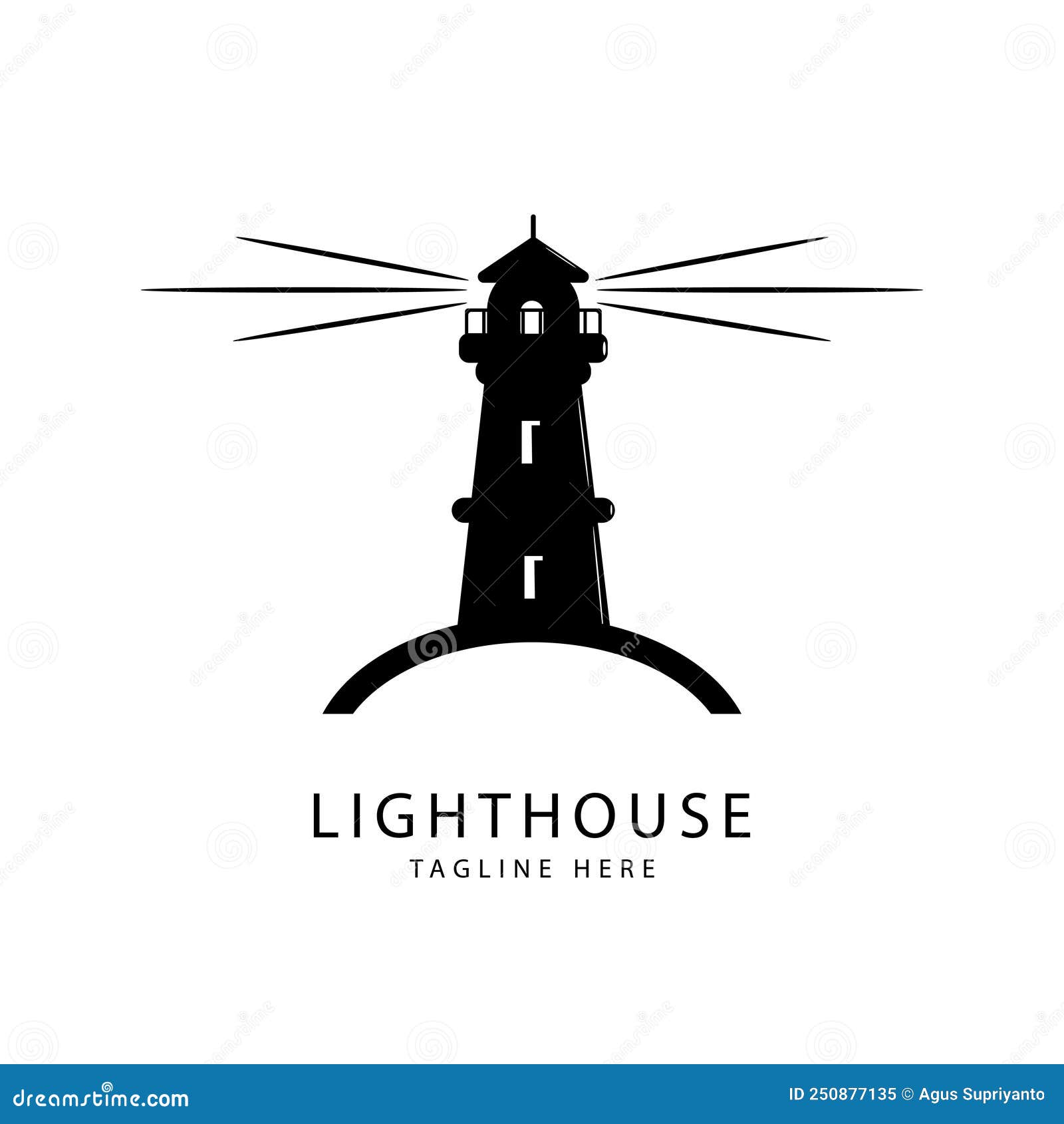 Vector Illustration of a Lighthouse for a Symbol or Logo Icon ...