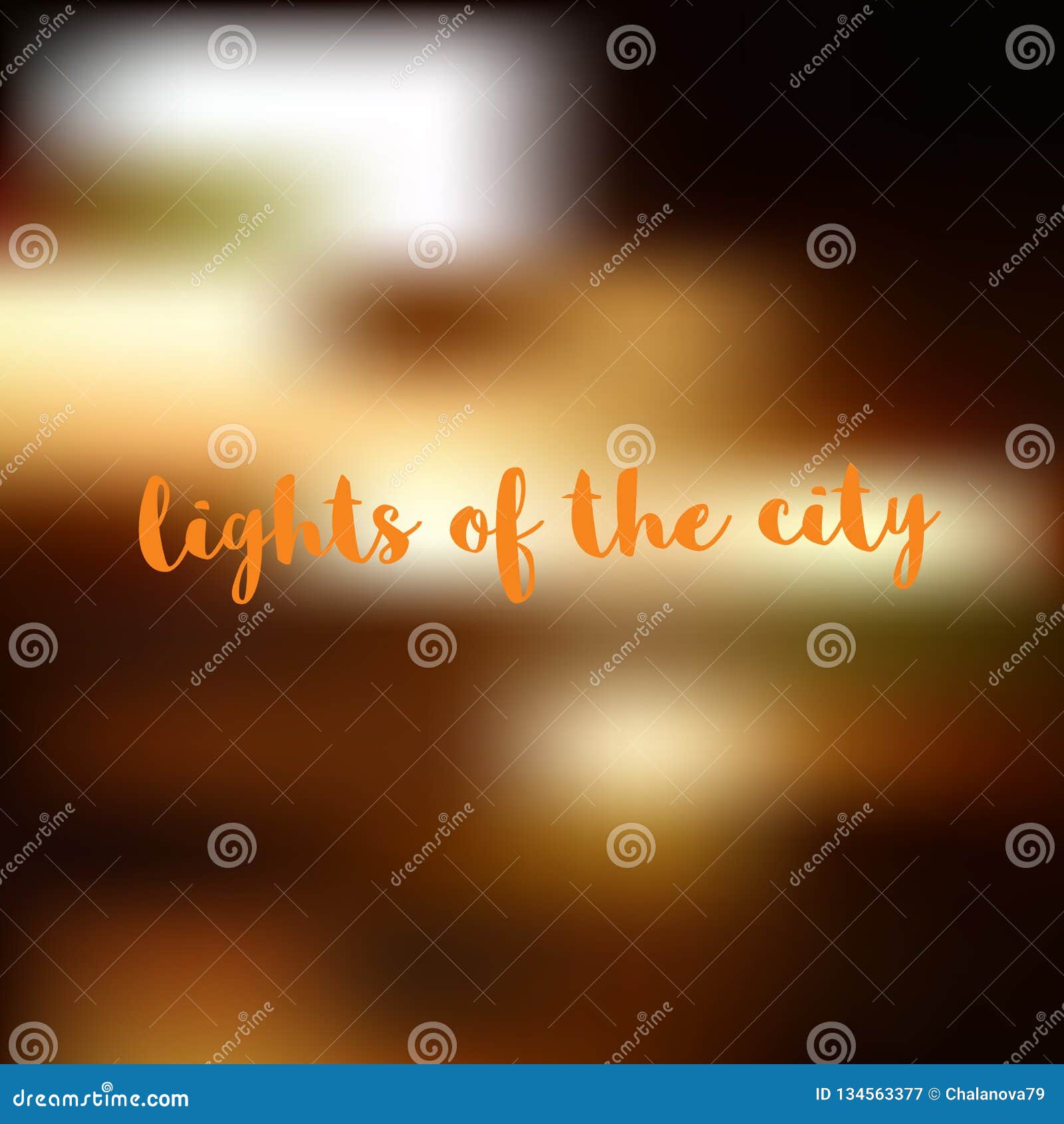 Vector Illustration. Lights of the City. Abstraction. Text Stock Vector ...