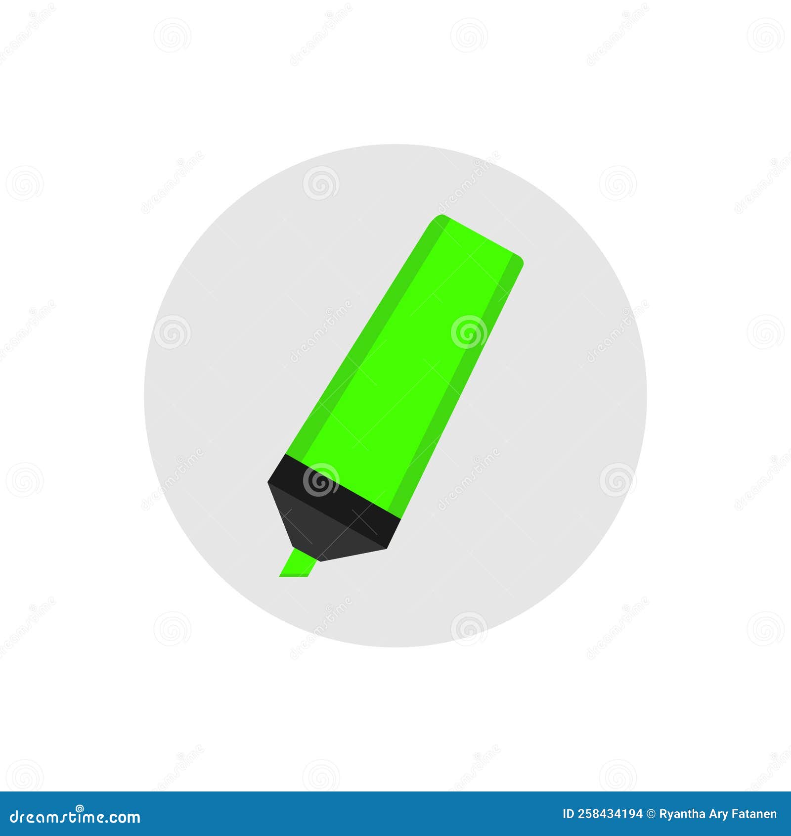Vector of Lime Green Highlighter Stock Vector - Illustration of diagram ...
