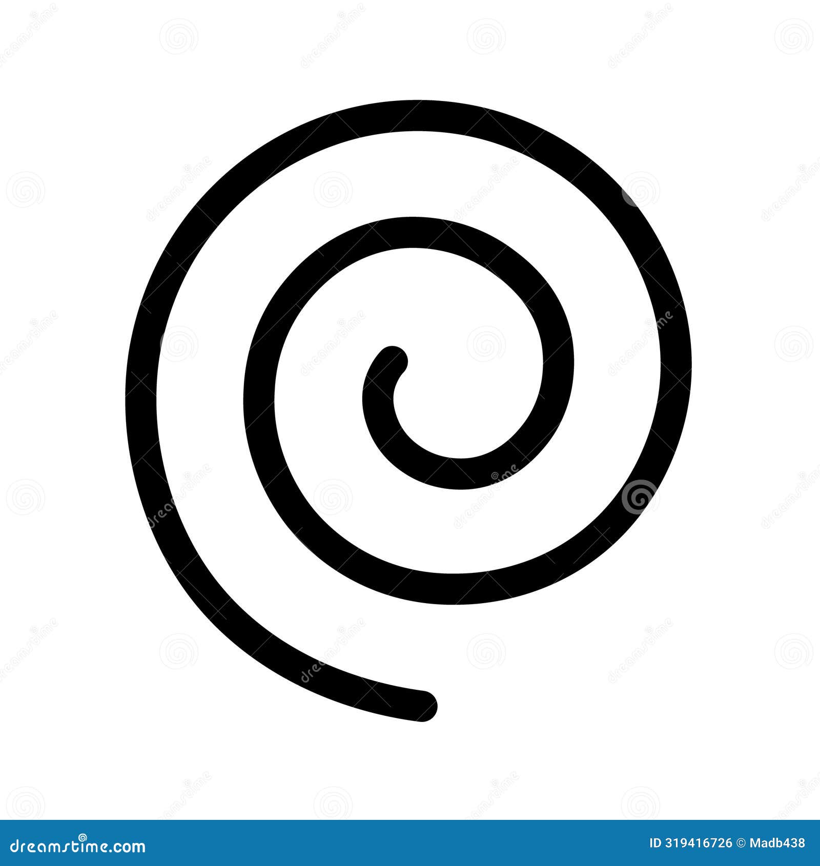 Vector Illustration of a Linear Spiral. Stock Vector - Illustration of ...