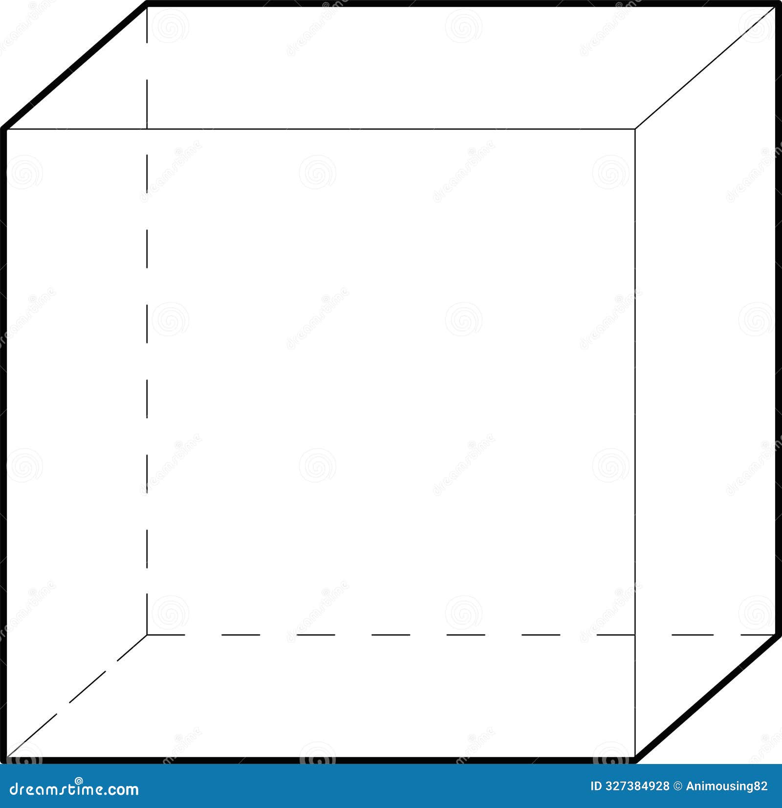 Cube 3D stock illustration. Illustration of depth, structure - 327384928