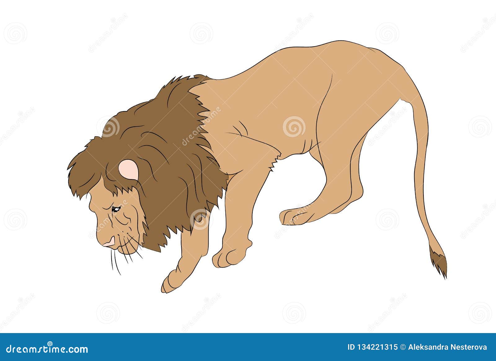 Vector Illustration of a Lion Who Stands, Vector, Stock Vector ... Vector Illustration of a Lion Who Stands, Vector, Stock Vector ...