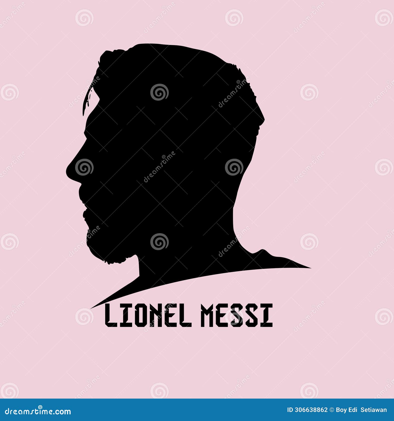 Lionel Messi in silhouette stock vector. Illustration of emotion ...