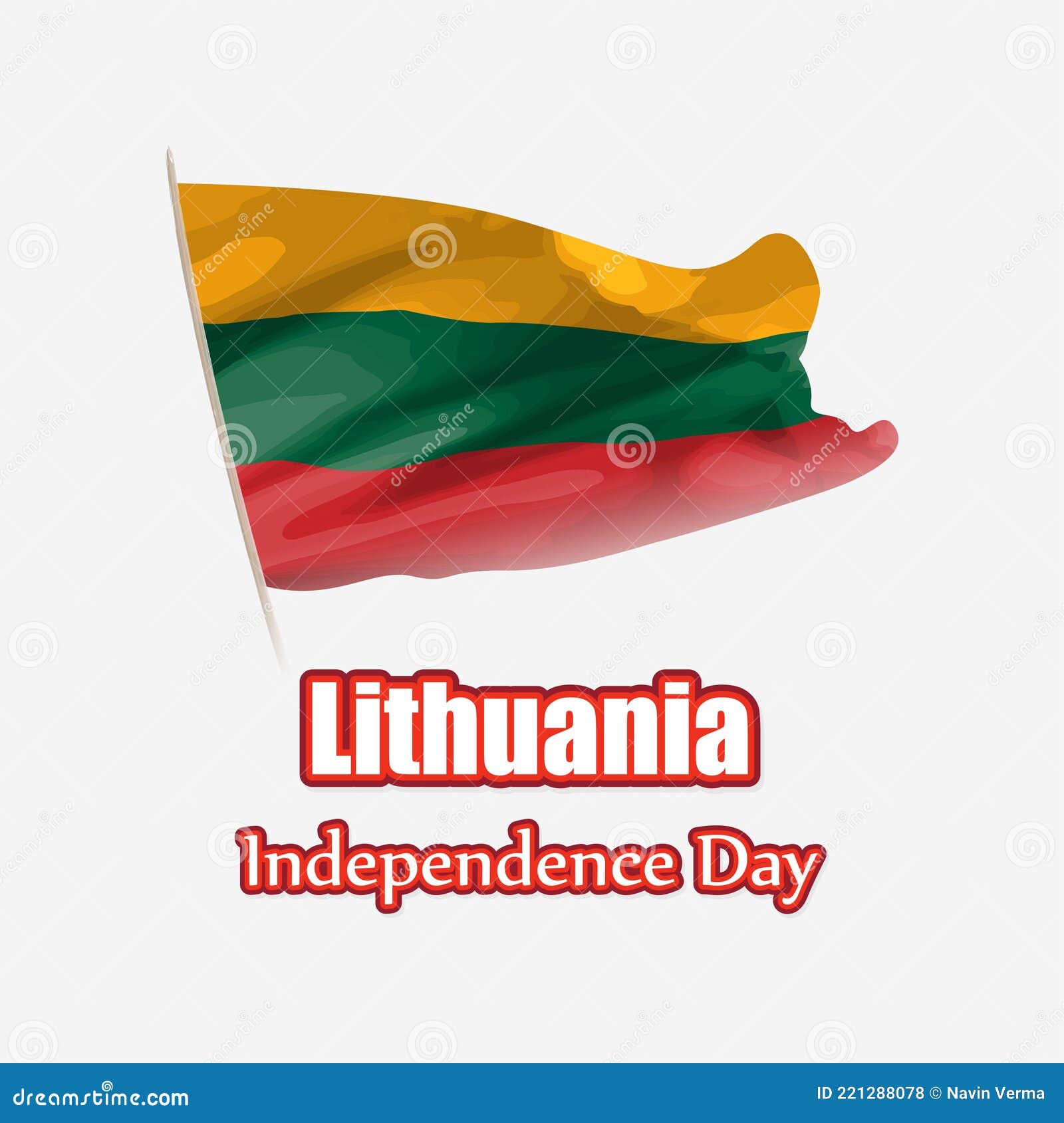 Vector Illustration for Lithuania Independence Day Stock Vector ...