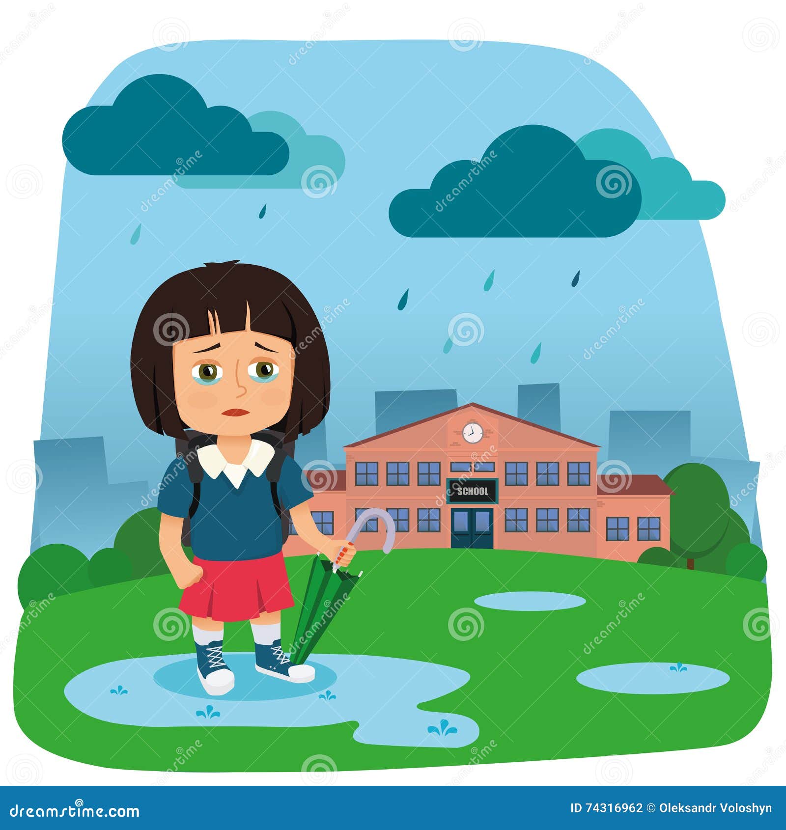 Children Crying At School Cartoon