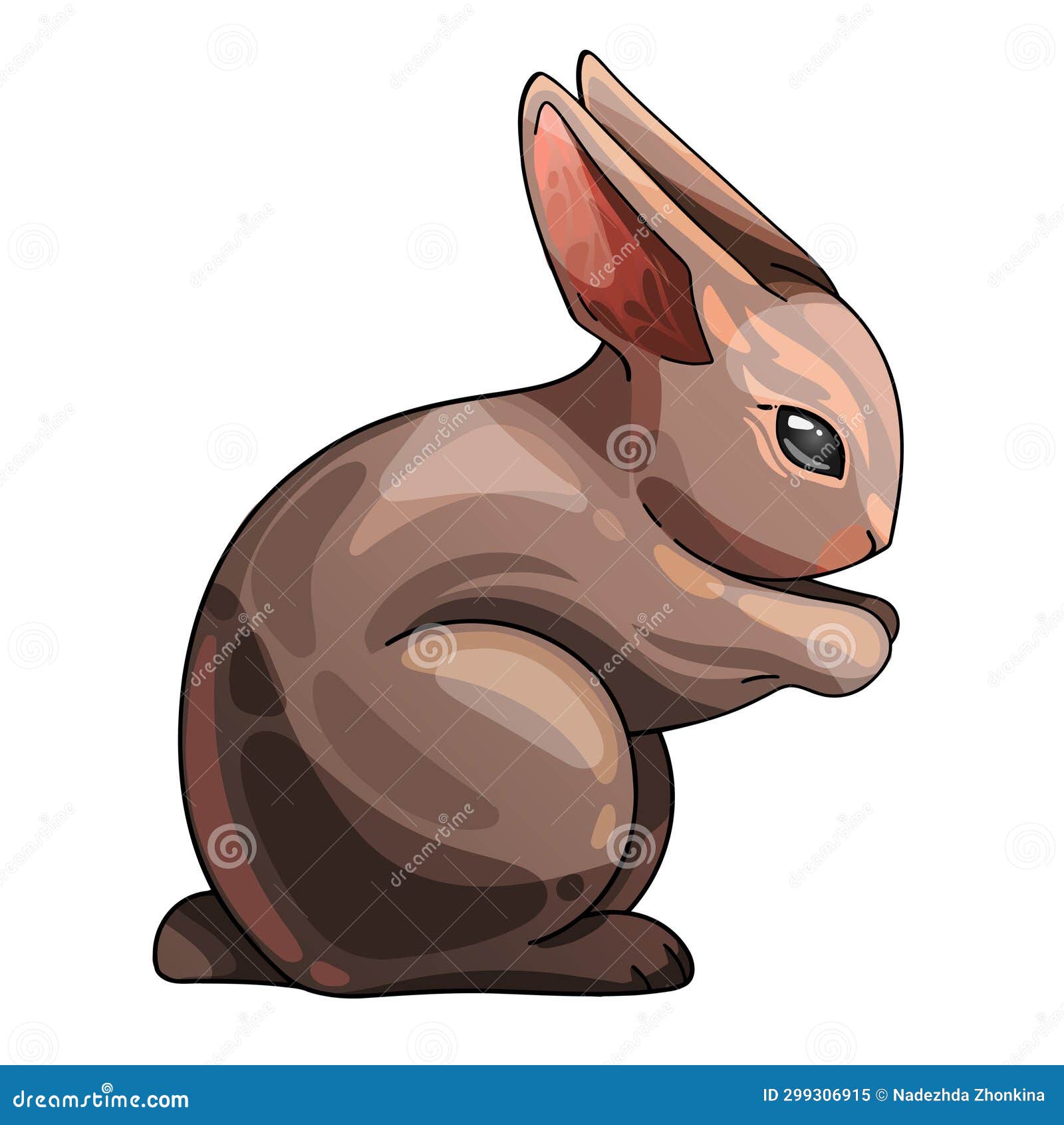 Little rabbit stock illustration. Illustration of moustache - 299306915
