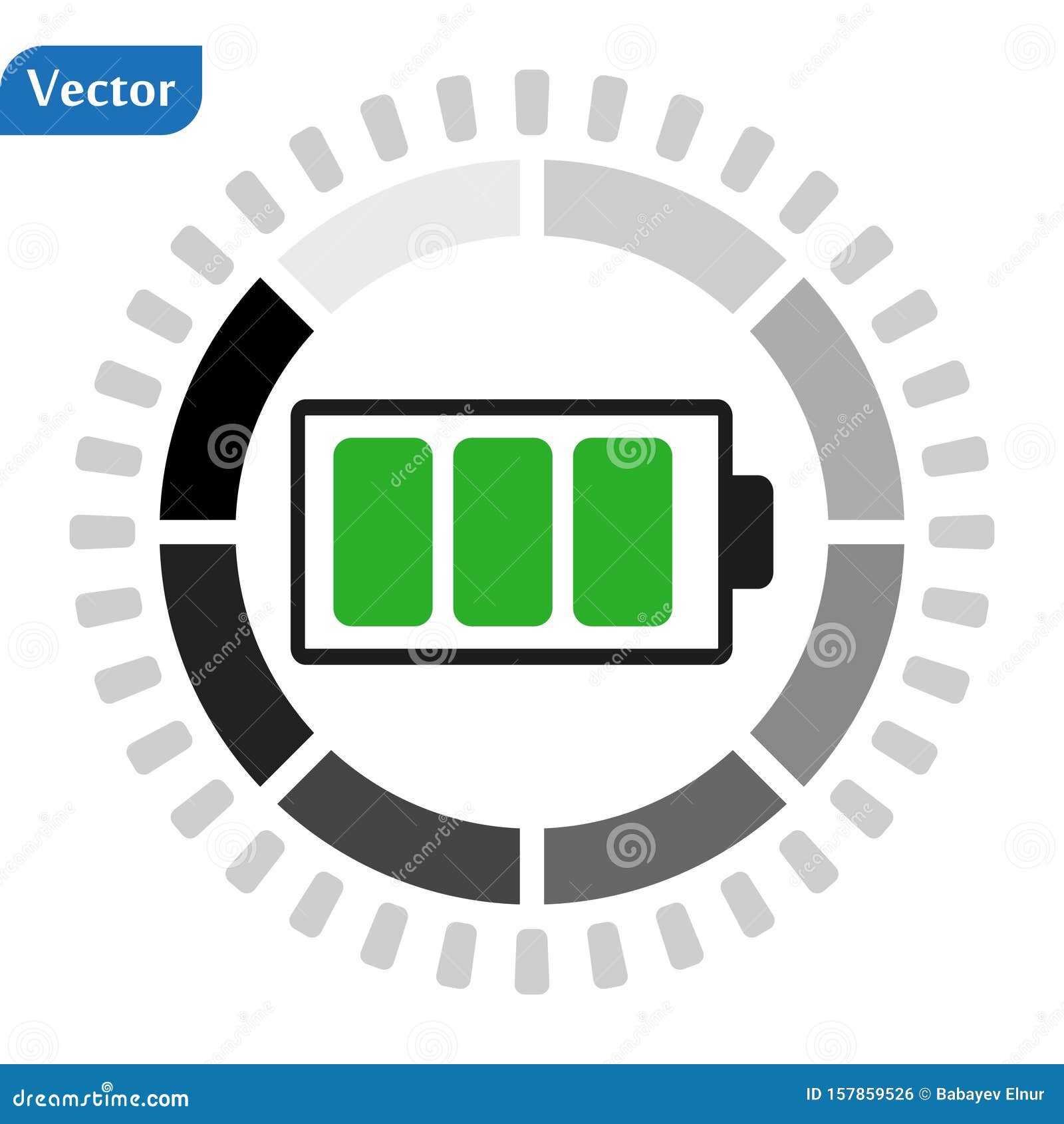 Vector Illustration of Loading Battery for Energy Storage Green Power ...