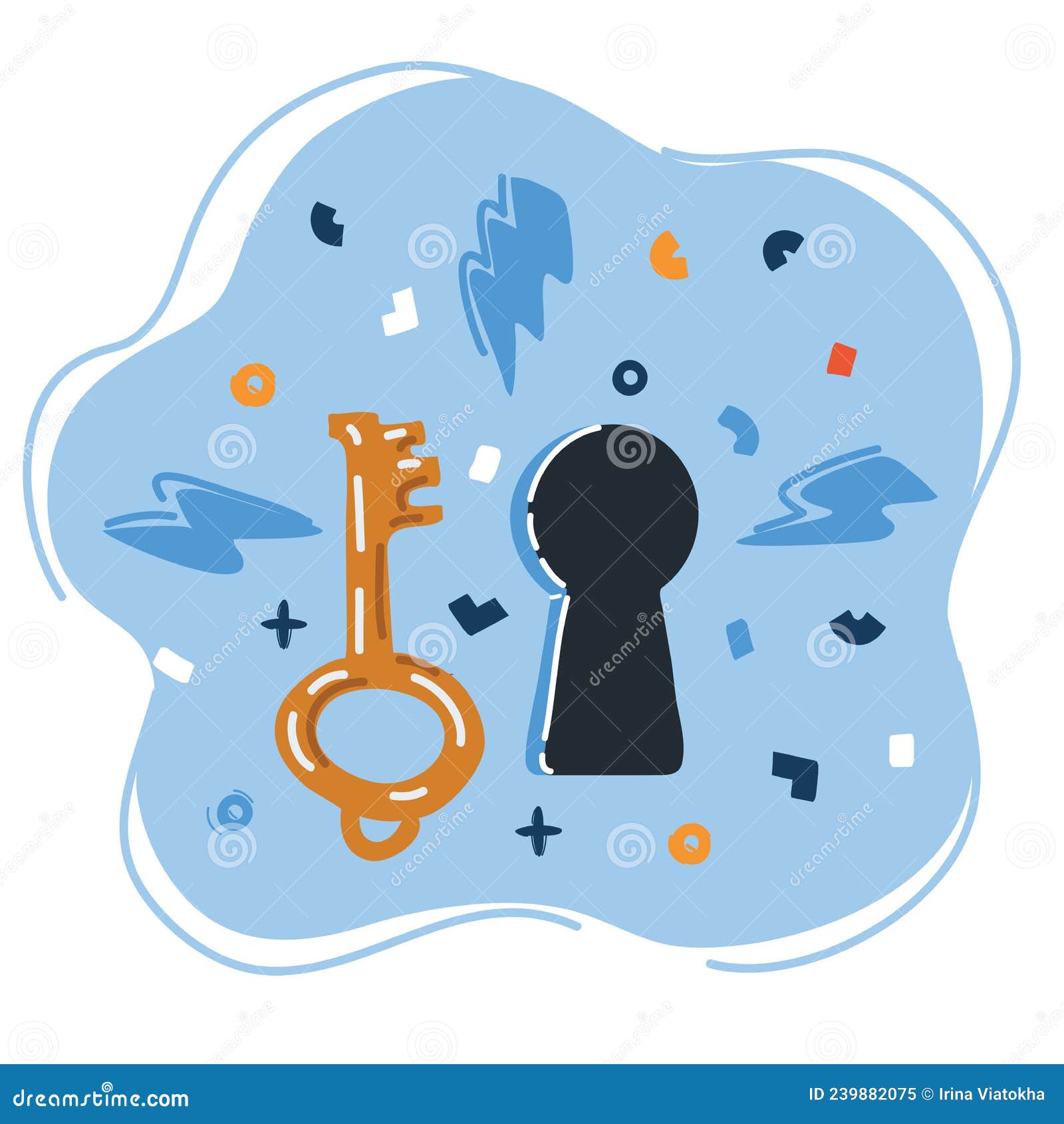 Vector Illustration of Lock Icon. Keyhole Stock Vector - Illustration ...