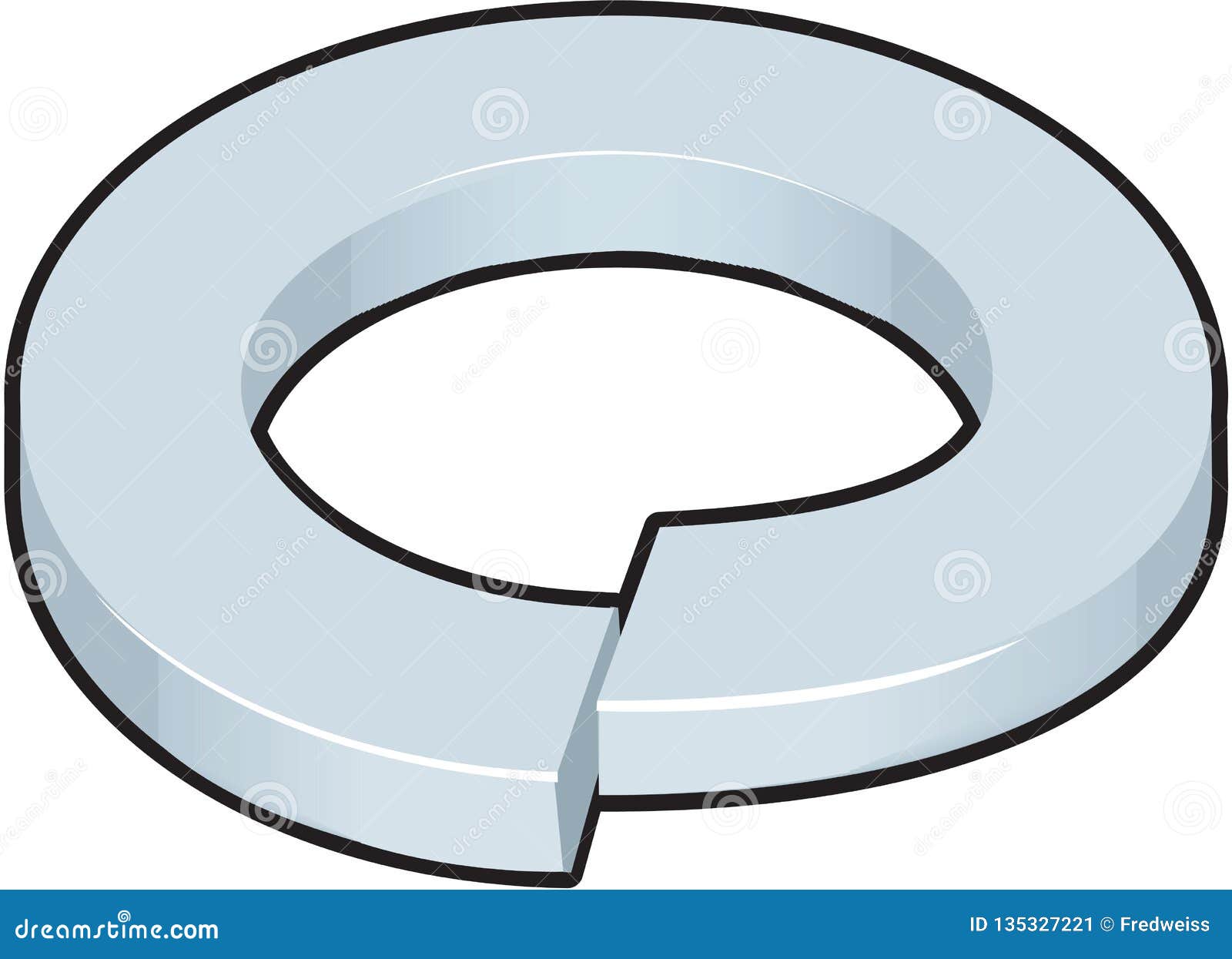 Lock Washer Vector Illustration Stock Vector - Illustration of metal ...