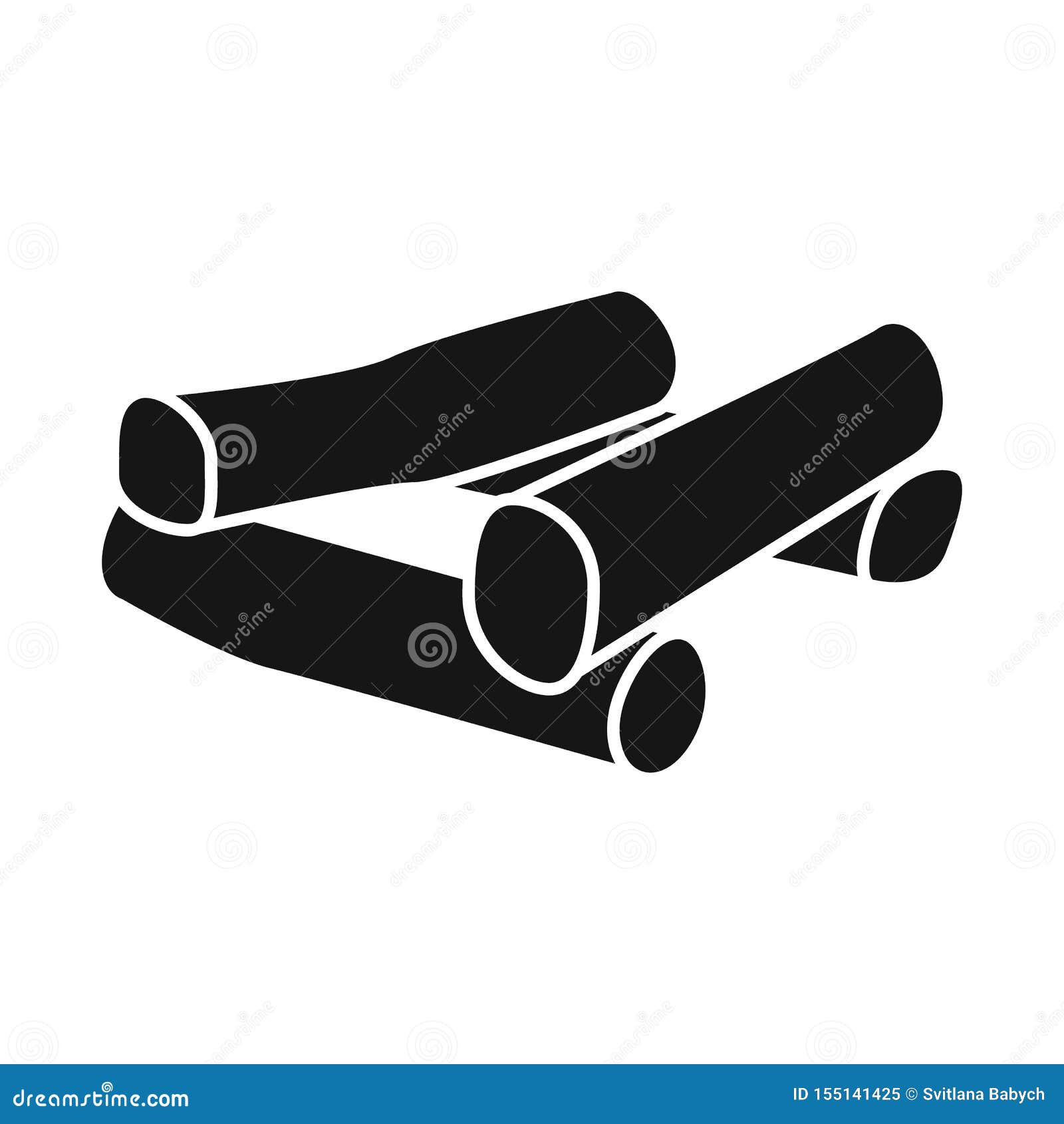 Vector Illustration of Log and Stacked Icon. Collection of Log and ...