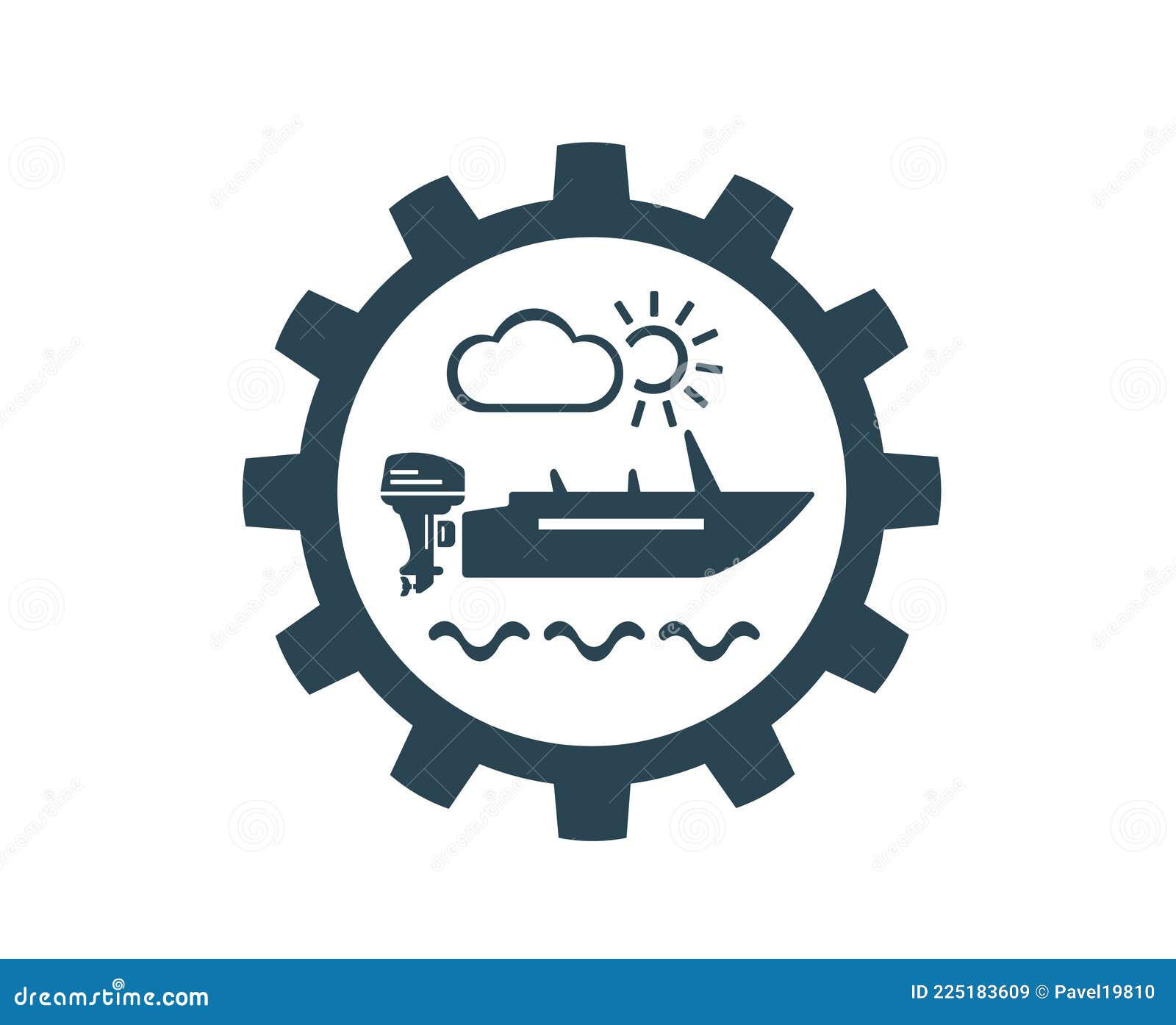 Vector Illustration, Logo, Boat Icon. Motor Boat Stock Vector ...
