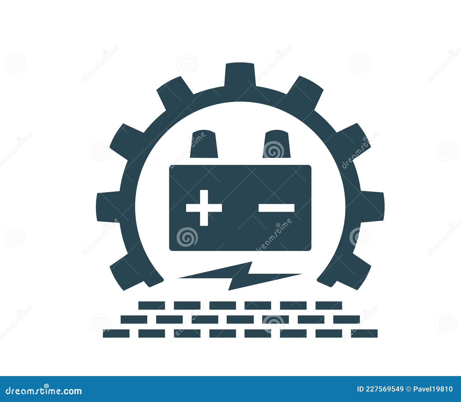 Vector Illustration, Logo, Car Battery Icon. Stock Vector ...