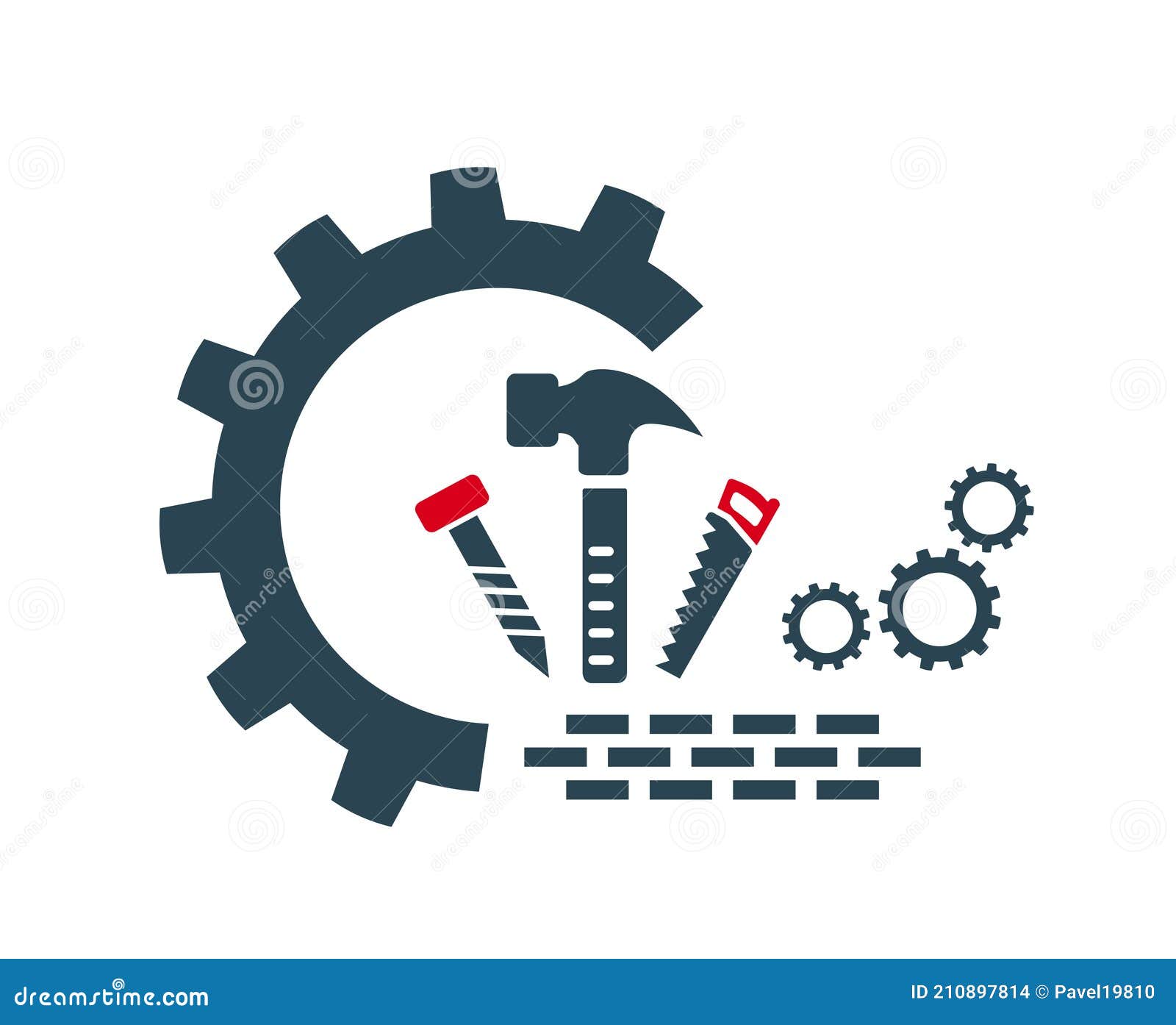 Vector Illustration of the Logo, Construction Tools Icon. Stock Vector ...