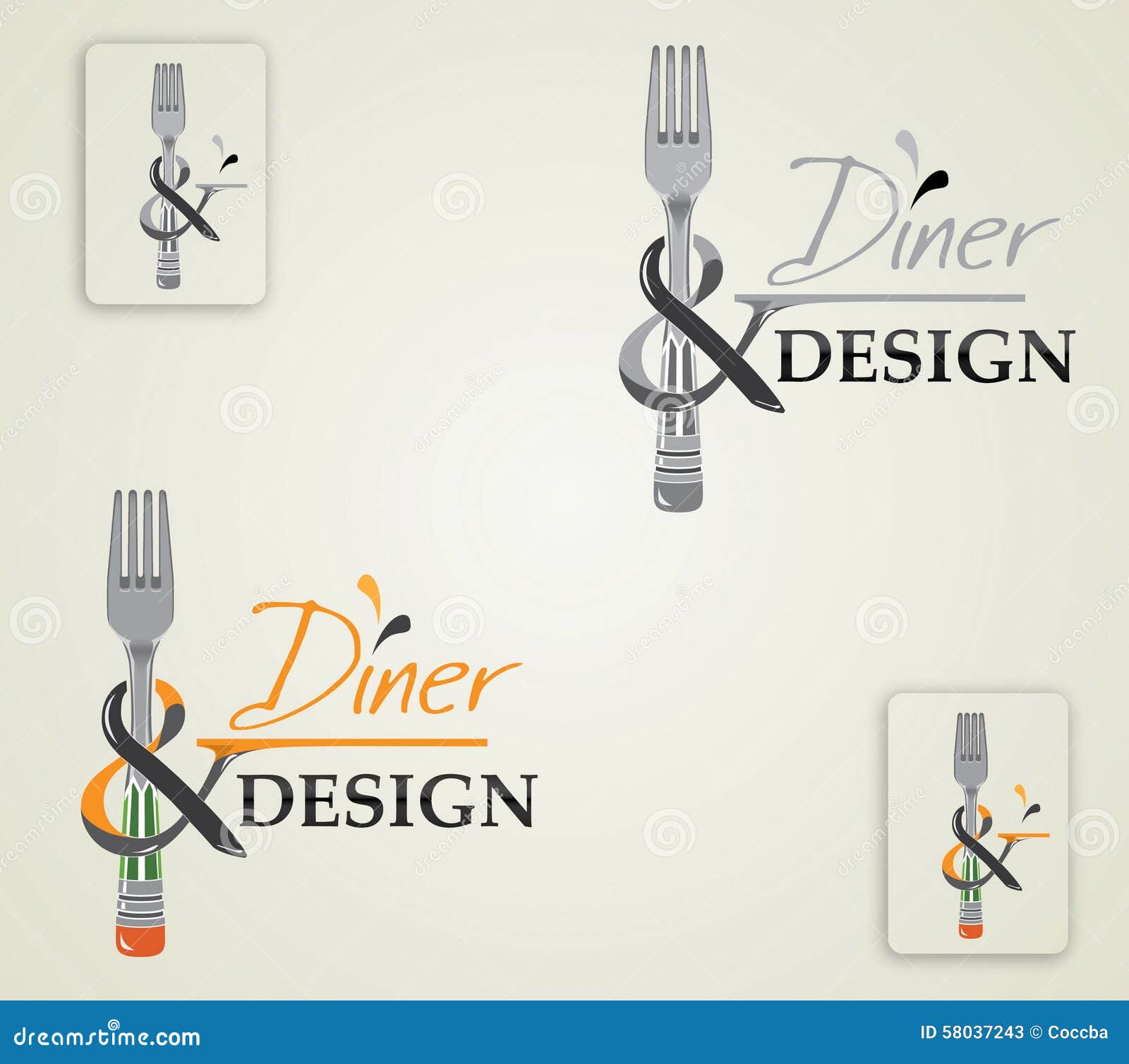 Vector Illustration Logo Diner and Design Stock Vector - Illustration ...