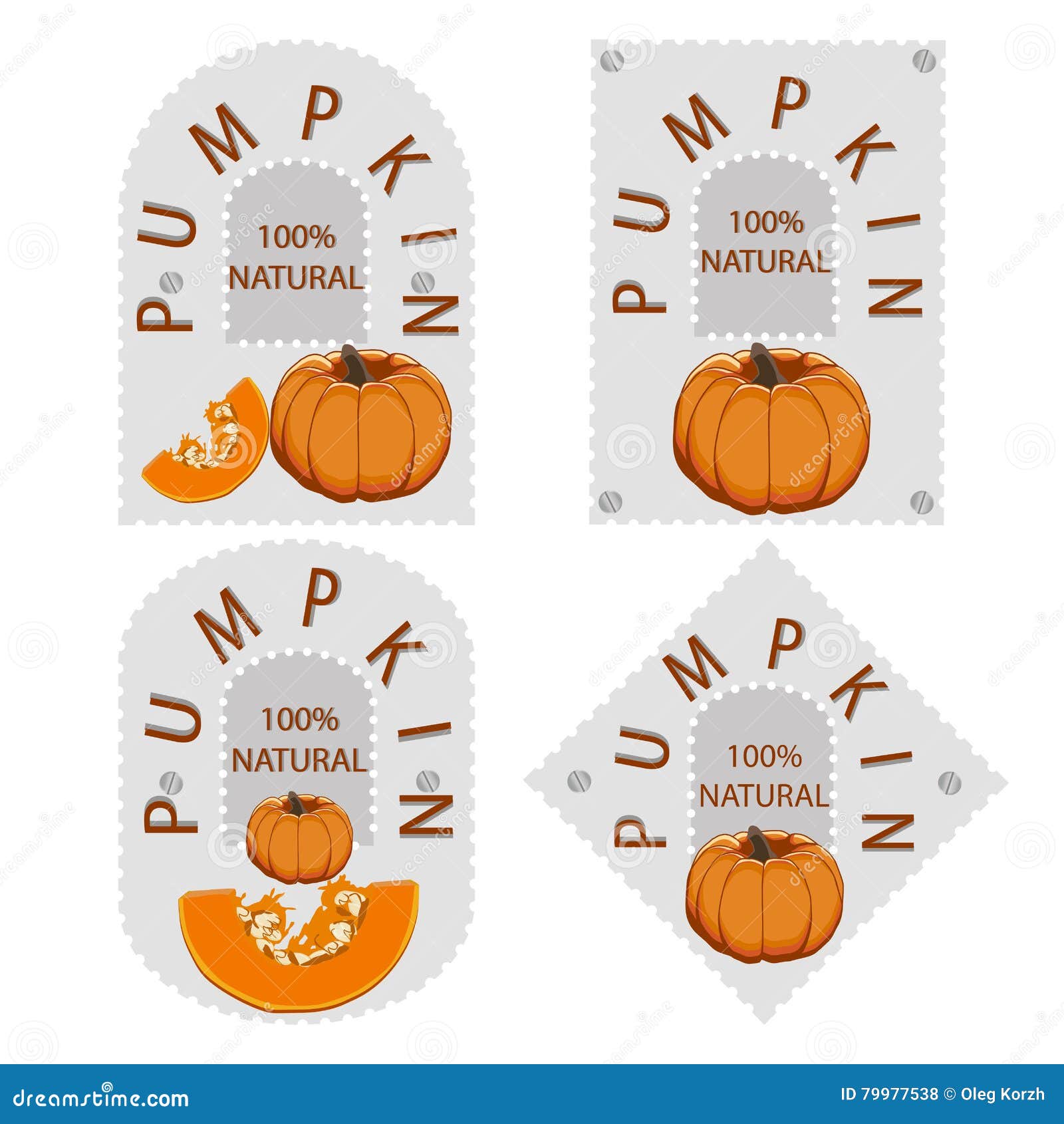 Vector Illustration of Logo on the Label for Pumpkin Stock Vector ...