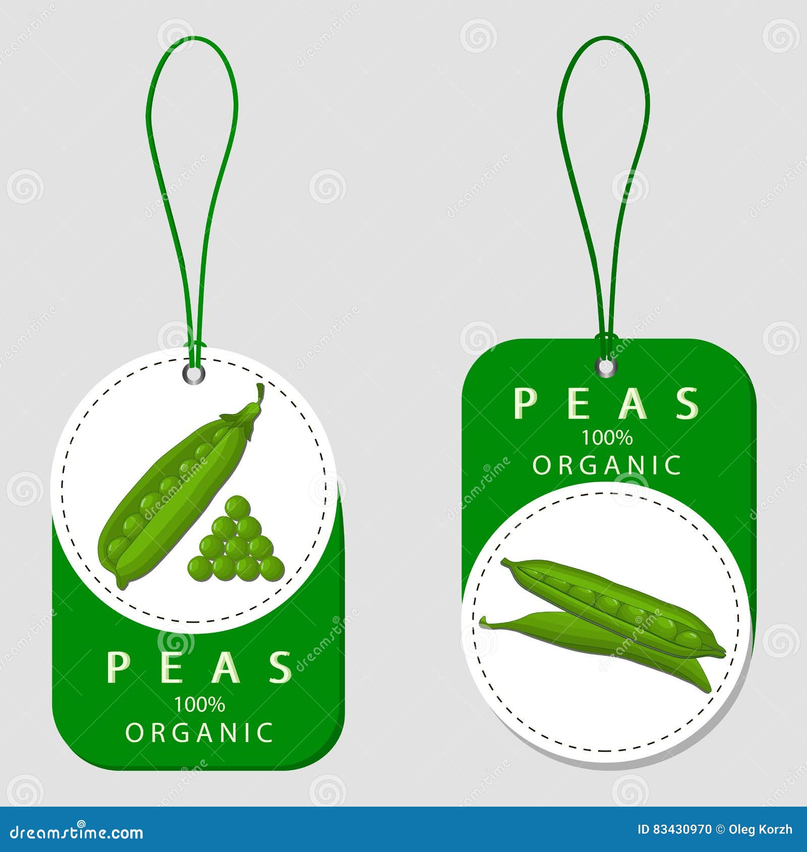 Vector Illustration of Logo for Set Peas Stock Vector - Illustration of ...