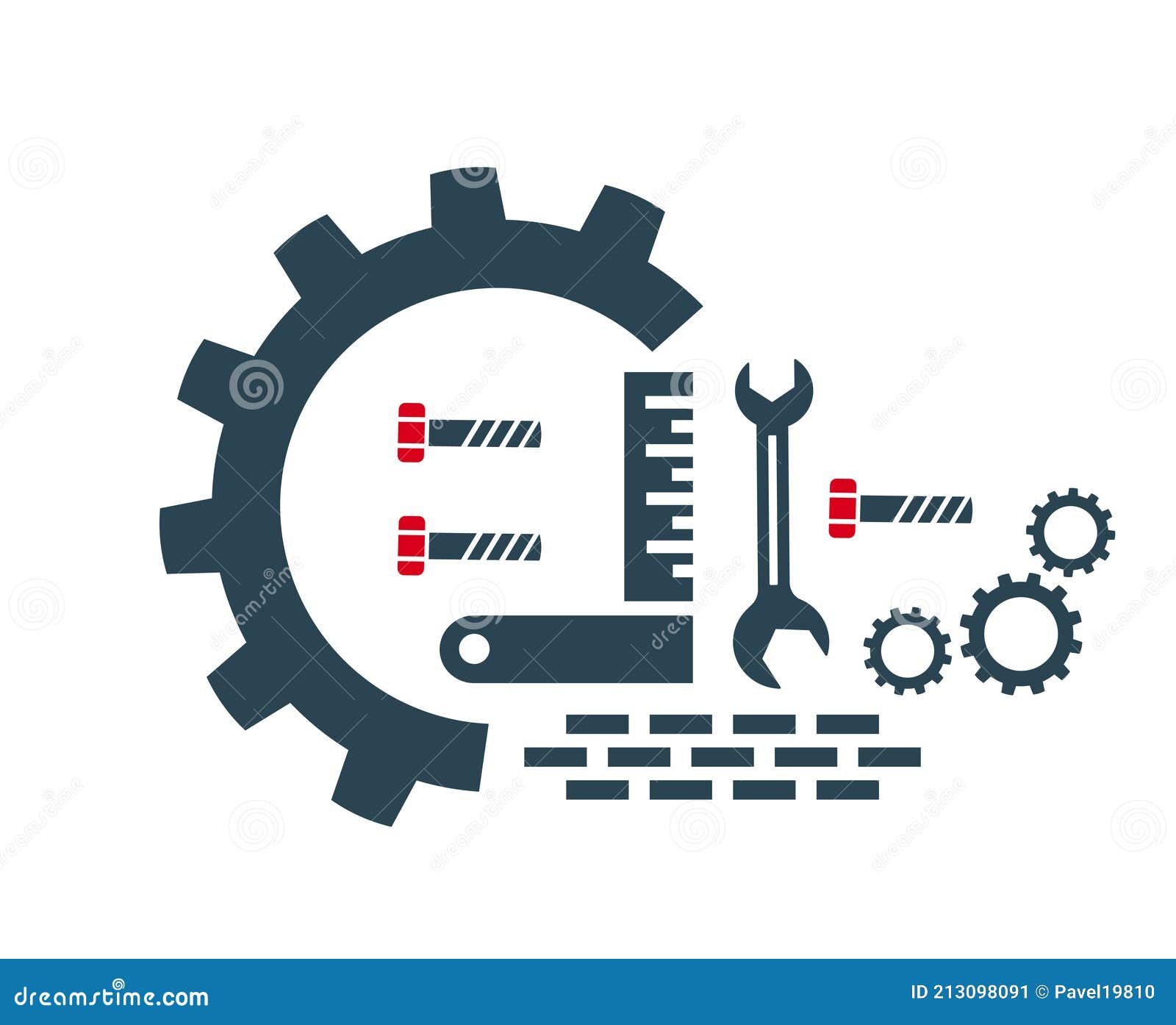 Vector Illustration of a Logo, a Tool Icon for Construction Work ...