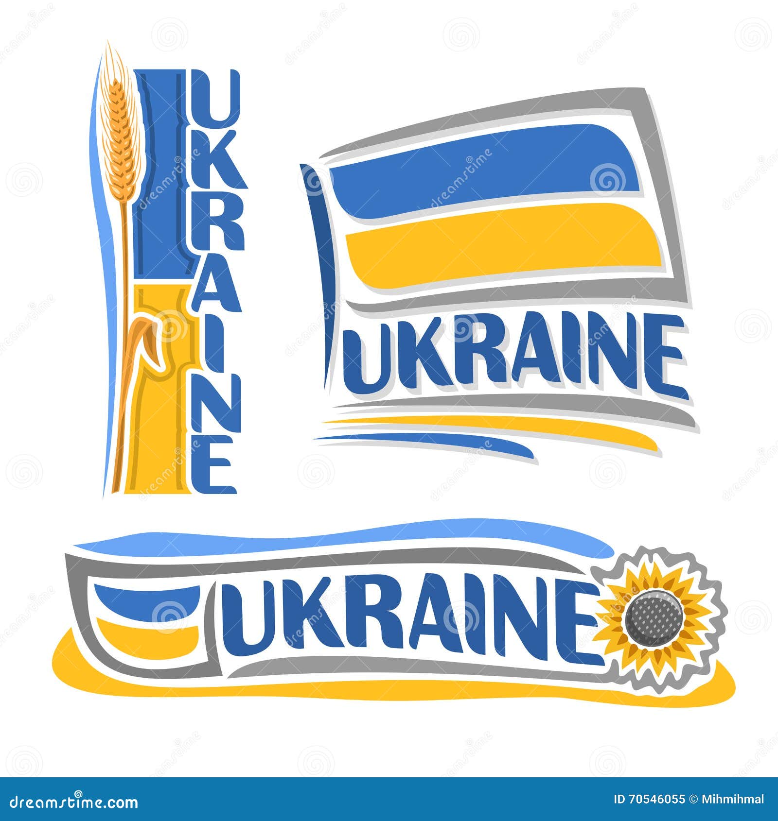Vector Illustration of the Logo for Ukraine Stock Vector - Illustration ...