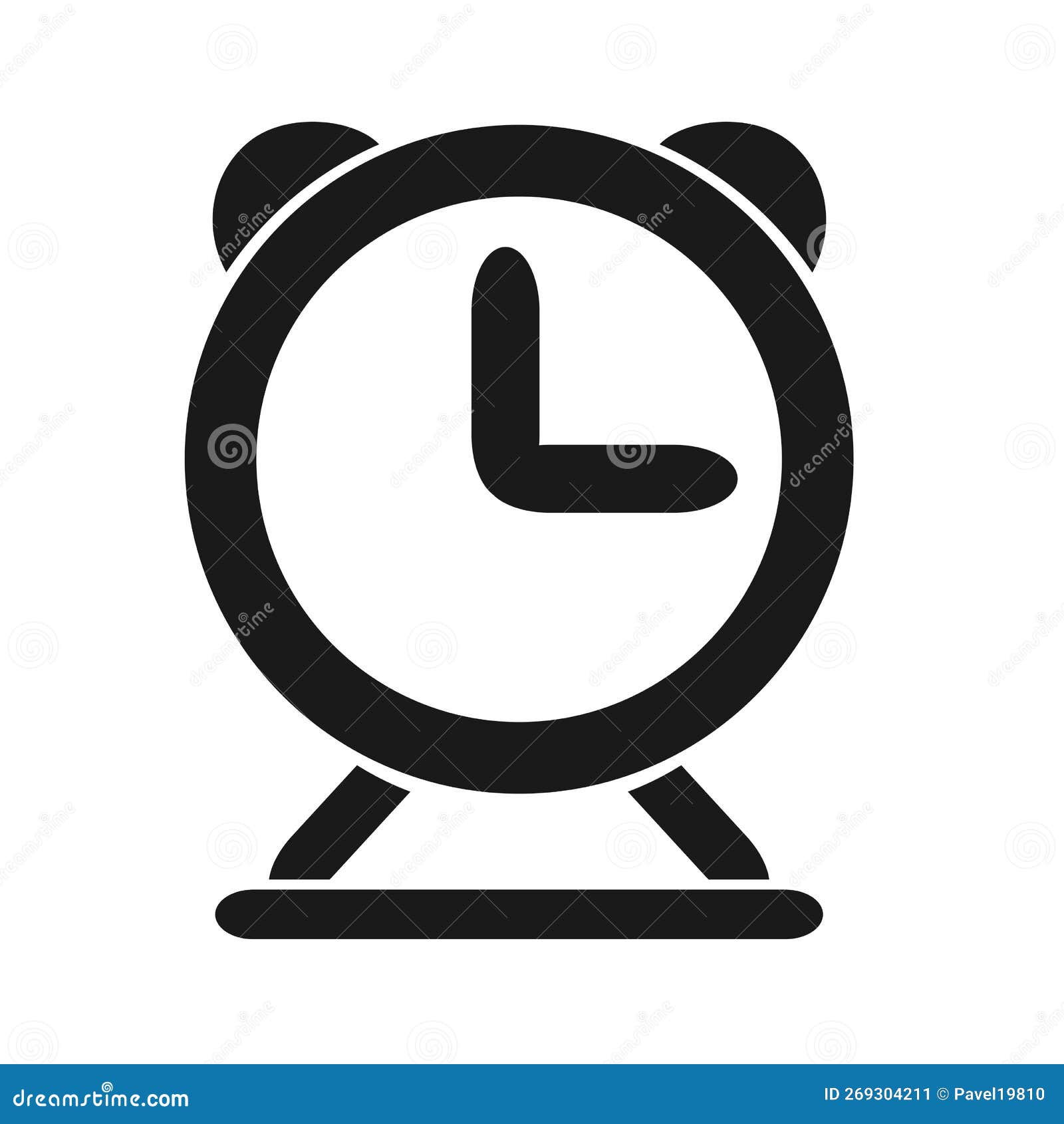 Vector Illustration, Logo, Web Icon Clock, Alarm Clock. Flat Design ...