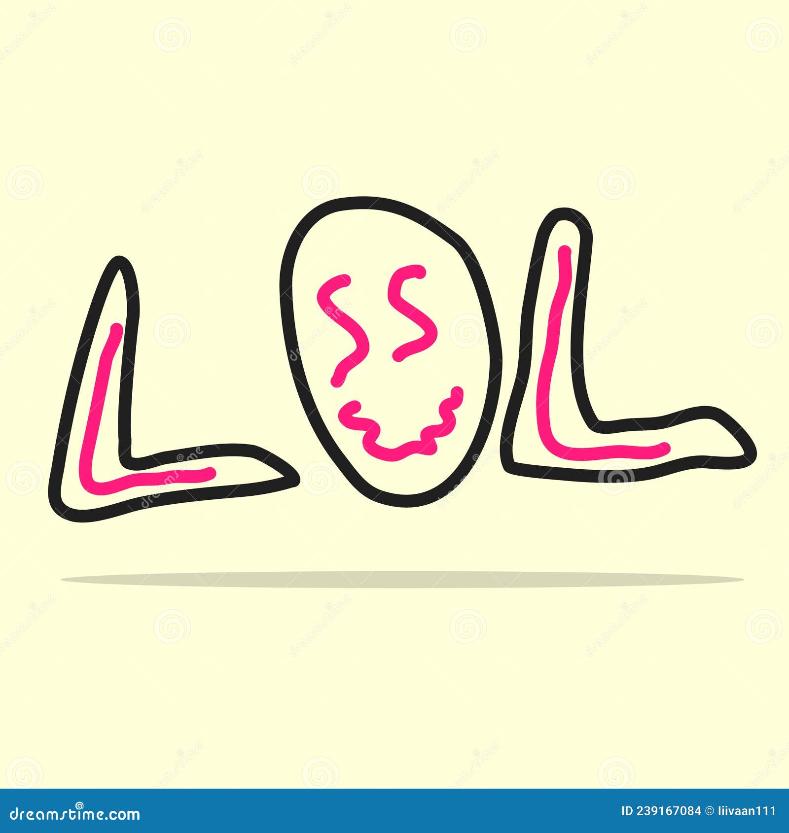 Lol. Laughing Out Loud Vector Illustration Stock Vector - Illustration ...